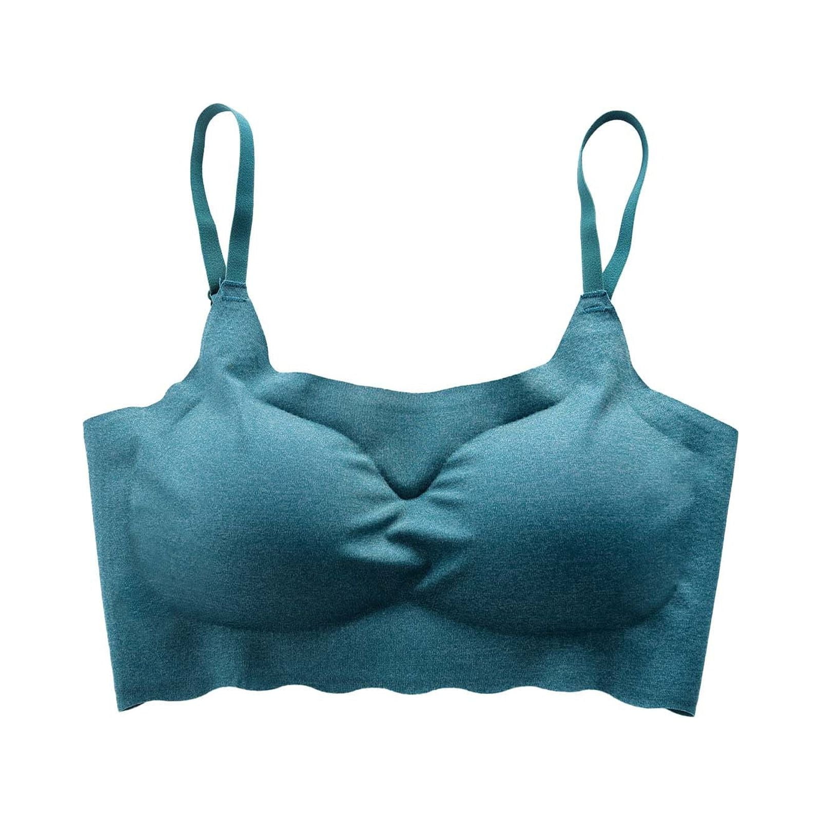 Wireless Bras Women Full-Coverage Bra Feature V-Neck Longline Bra Style ...