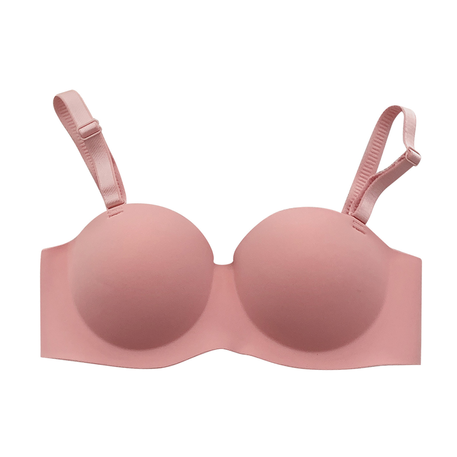 Mallwal Wireless Bras for Women Lightly Lined Bra Feature V-Neck Full ...