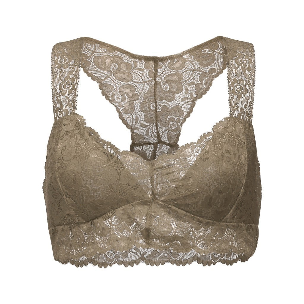 Wireless Comfortable Bra Women Back-Smoothing Bra Feature V-Neck Padded ...