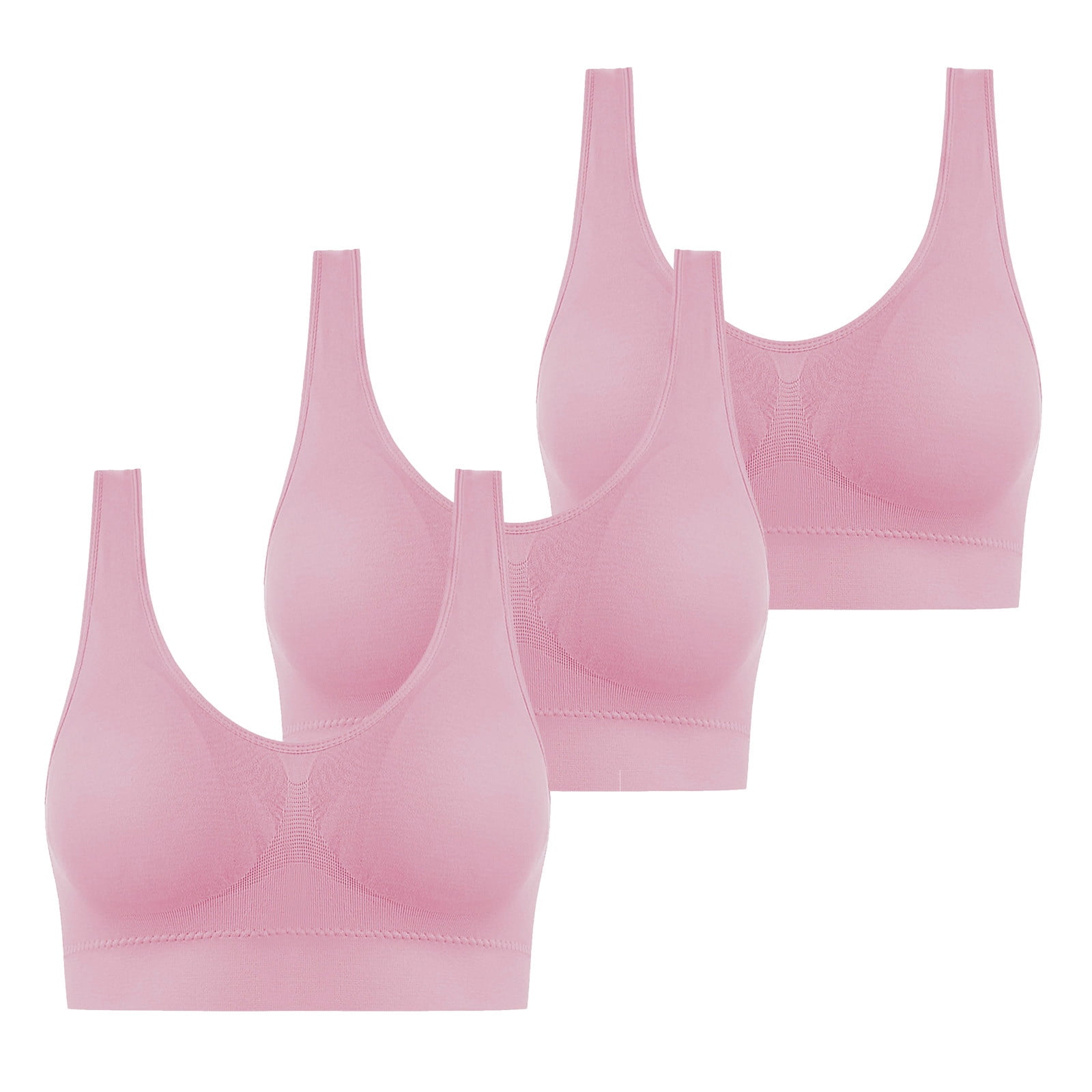 Wireless Push up Bra Women Back-Smoothing Bra Feature V-Neck Padded Bra ...
