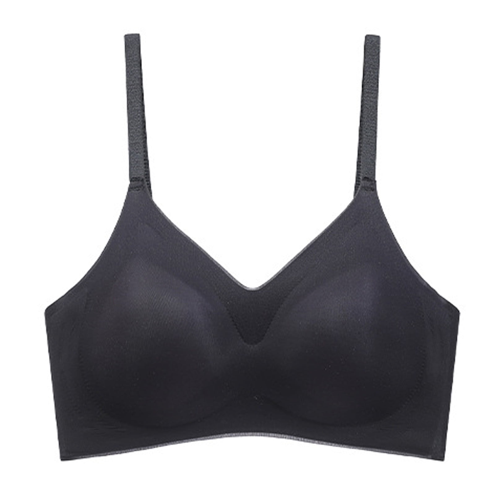 Wireless Push up Bras for Women Seamless Bra Feature V-Neck Bralette ...