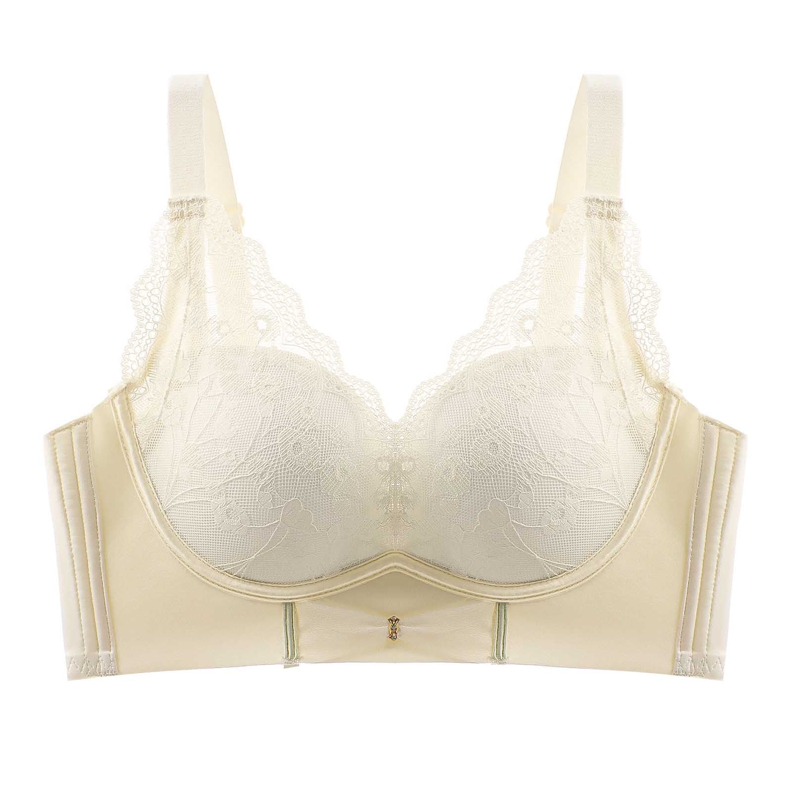 Mallwal Woman's Bras Full-Coverage Bra Feature V-Neck Soft Bra Style W ...