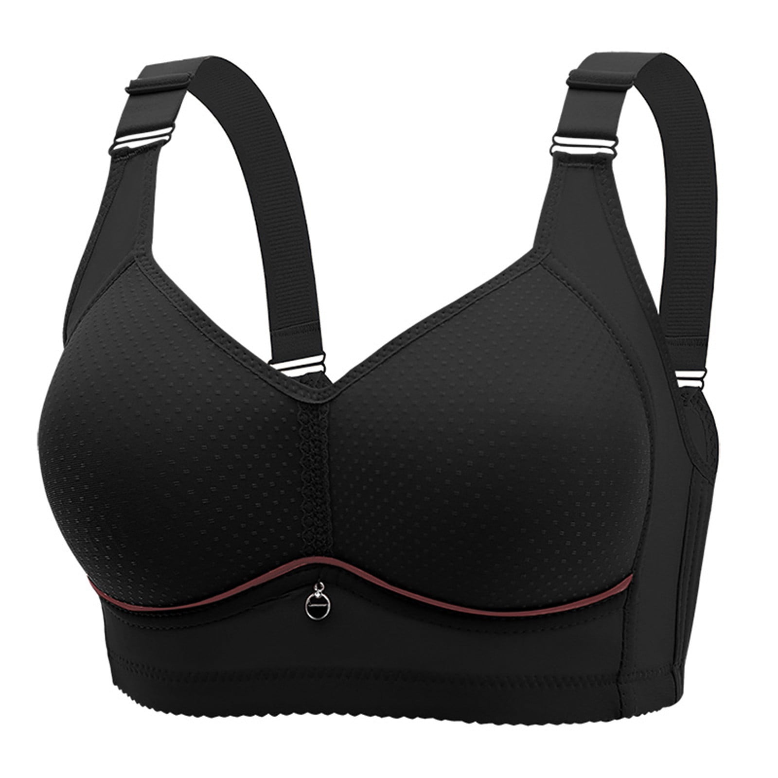Women Bras Wireless Back-Smoothing Bra Feature V-Neck Longline Bra ...