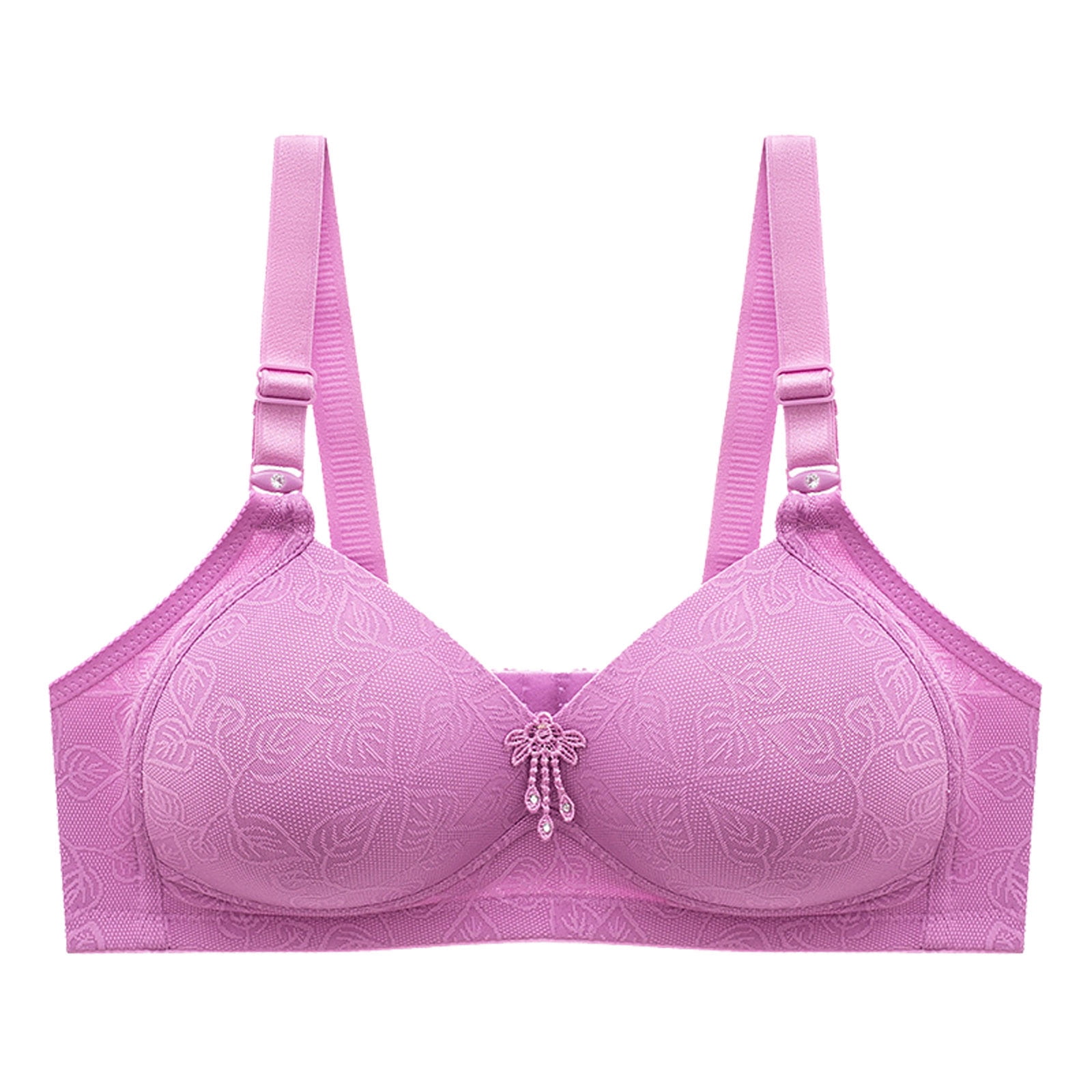 Women Bras Wireless Back-Smoothing Bra Feature V-Neck Nursing Bra Style ...