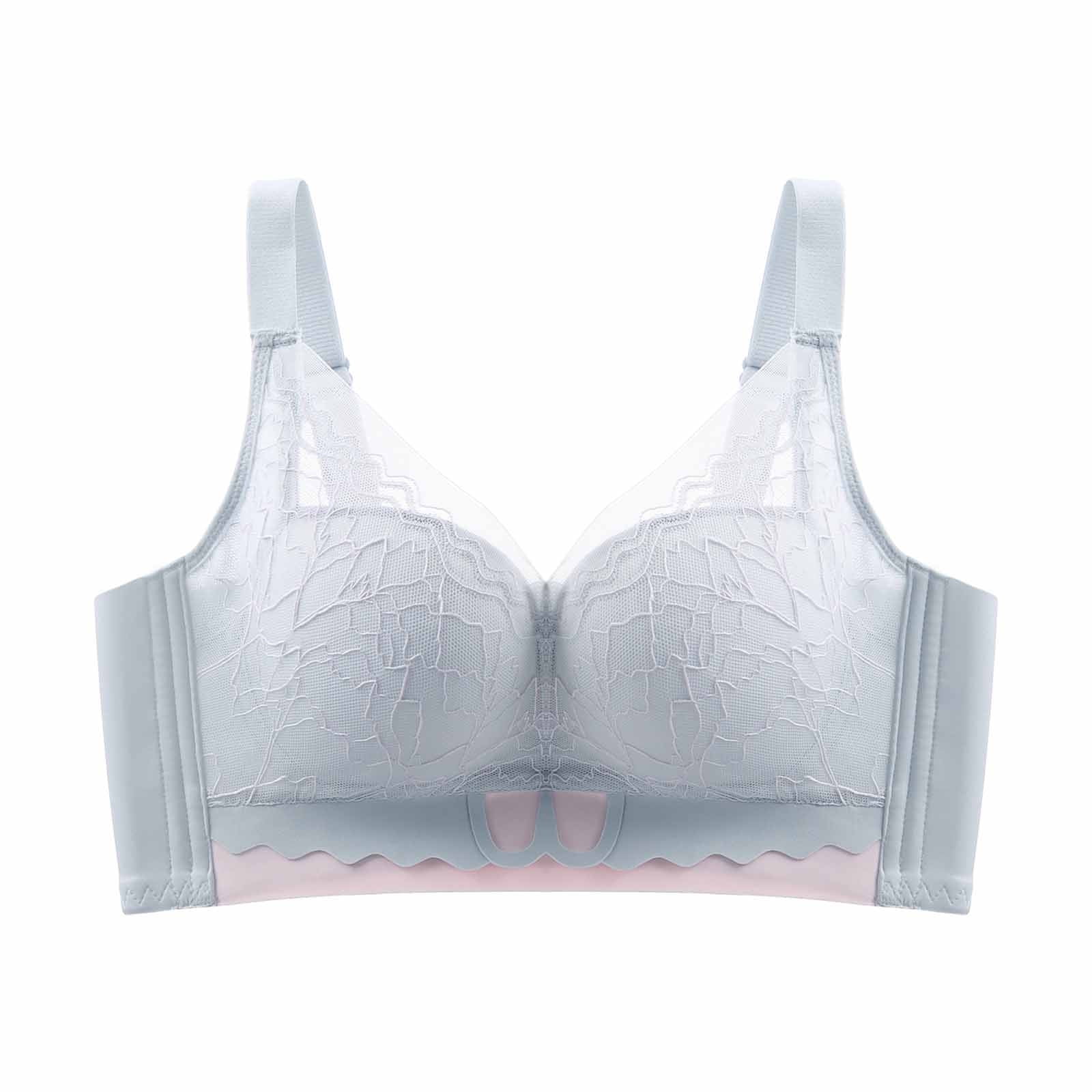 Mallwal Women Bras Wireless Full-Coverage Bra Feature V-Neck No ...