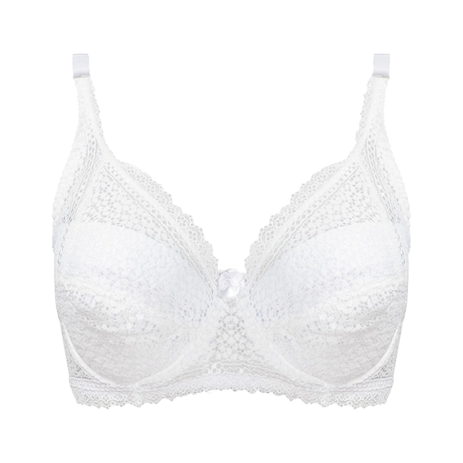 Mallwal Women's Spaghetti Strap Bra Solid Lace Lingerie Bras Plus Size ...