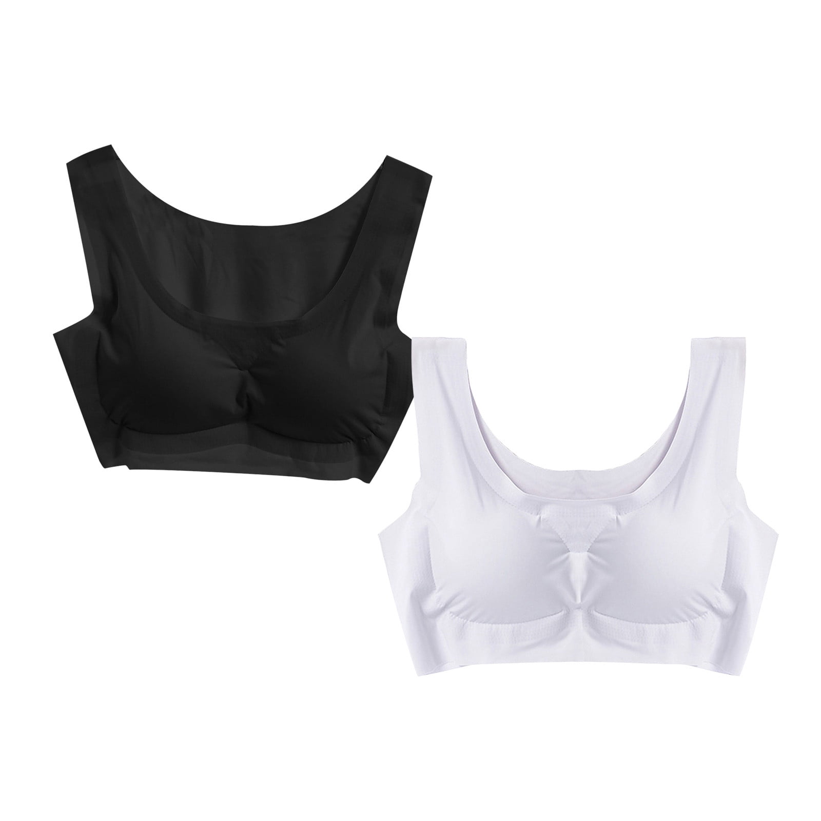 Women's Spaghetti Strap No Underwire Bra Feature V-Neck Training Bra ...