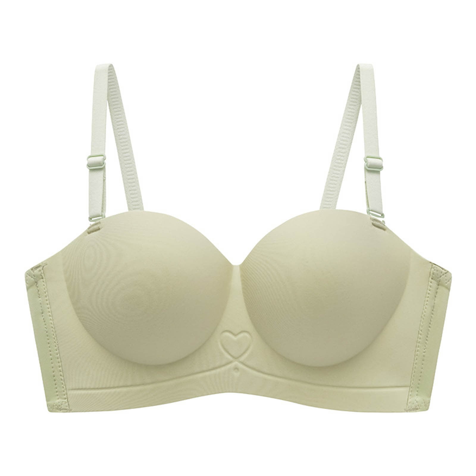 Women's Wireless Bra Back-Smoothing Bra Feature V-Neck Push-up Bra ...