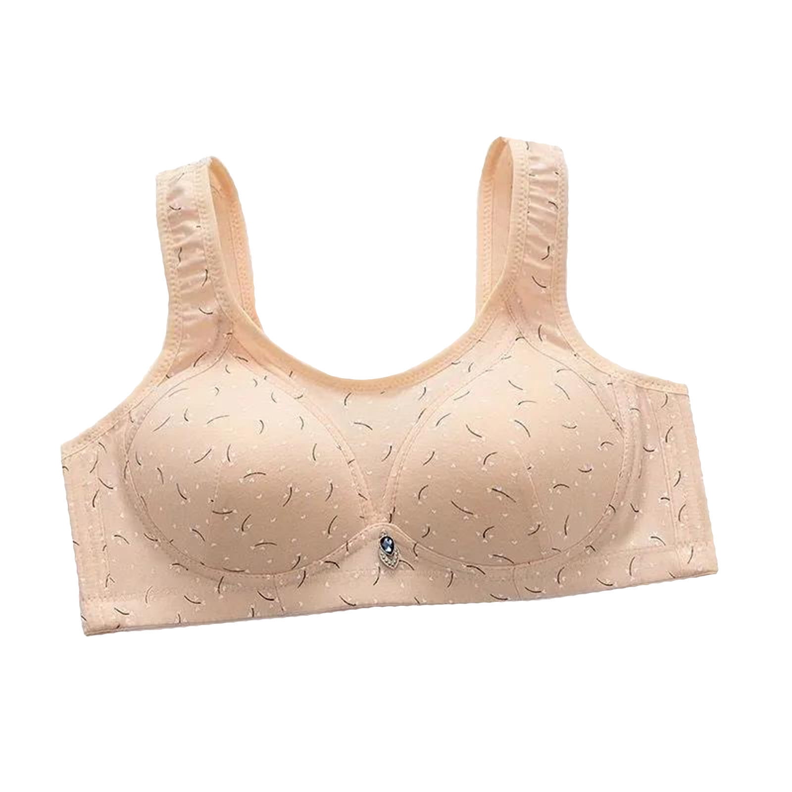 Womens Bras Seamless Bra Feature V-Neck Push-up Bra Style W-54 Beige L ...