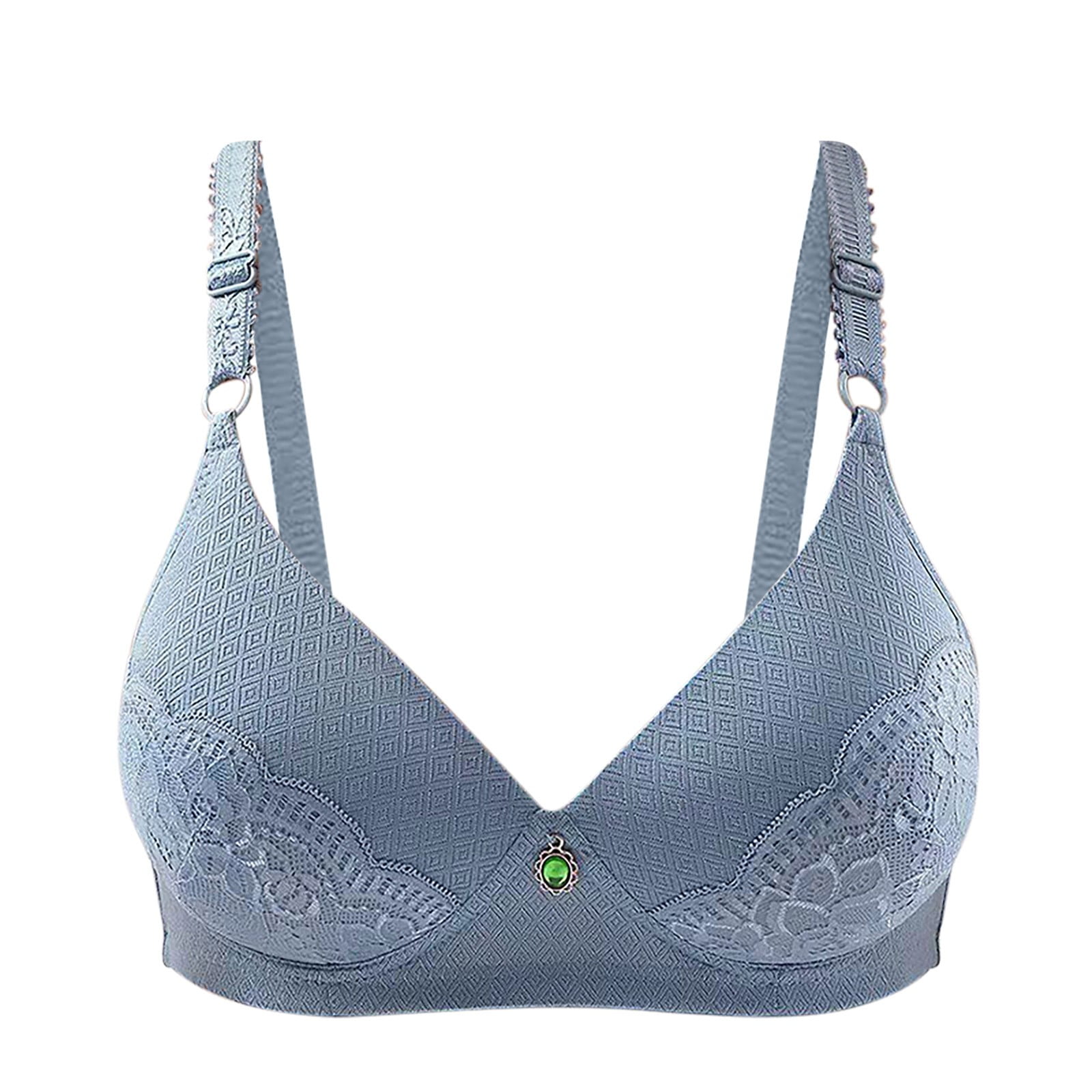 Womens Front Closure Bras Padded Bra Feature V-Neck Full-Figure Bra ...