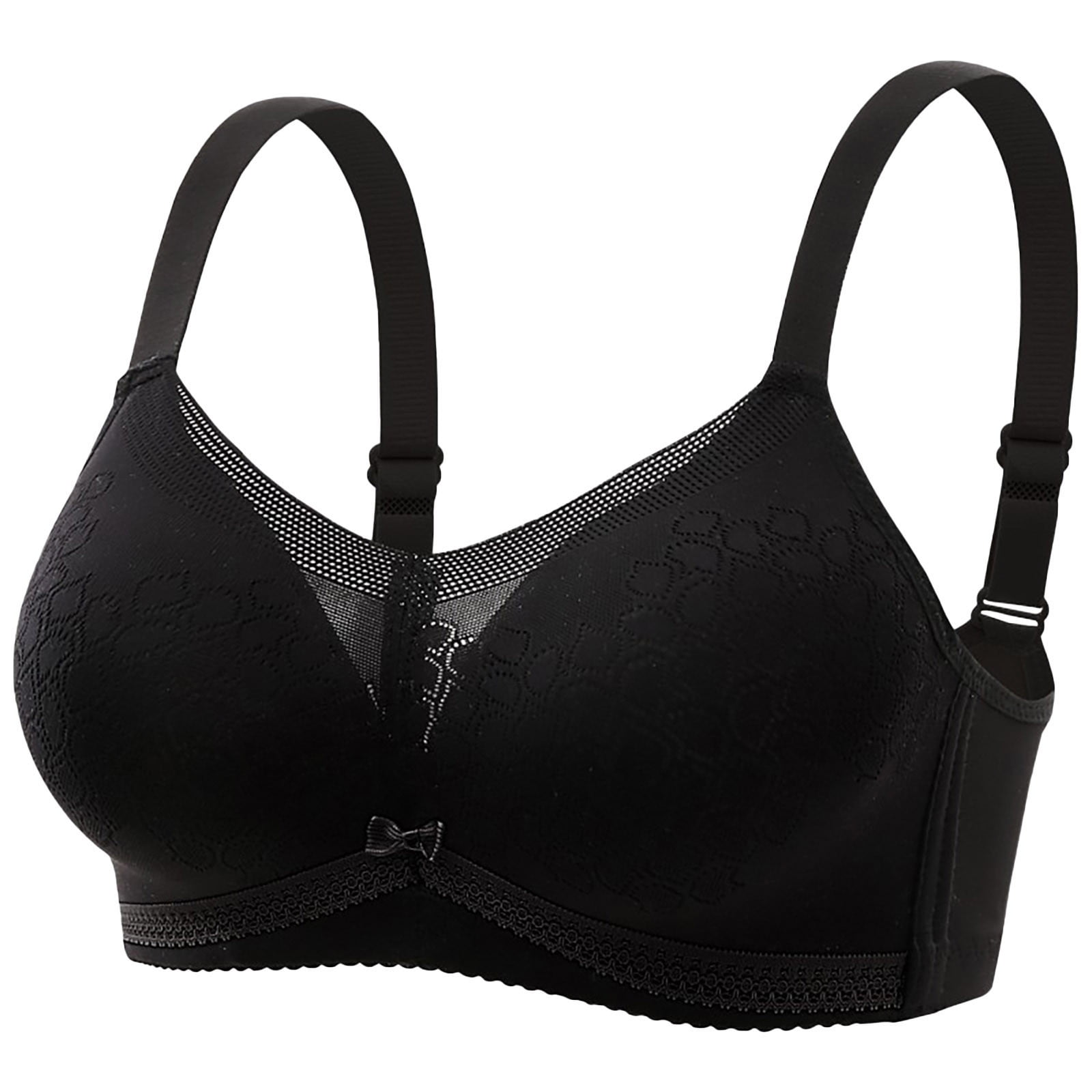Mallwal Womens Lace Bralettes Lightly Lined Bra Feature V Neck Longline