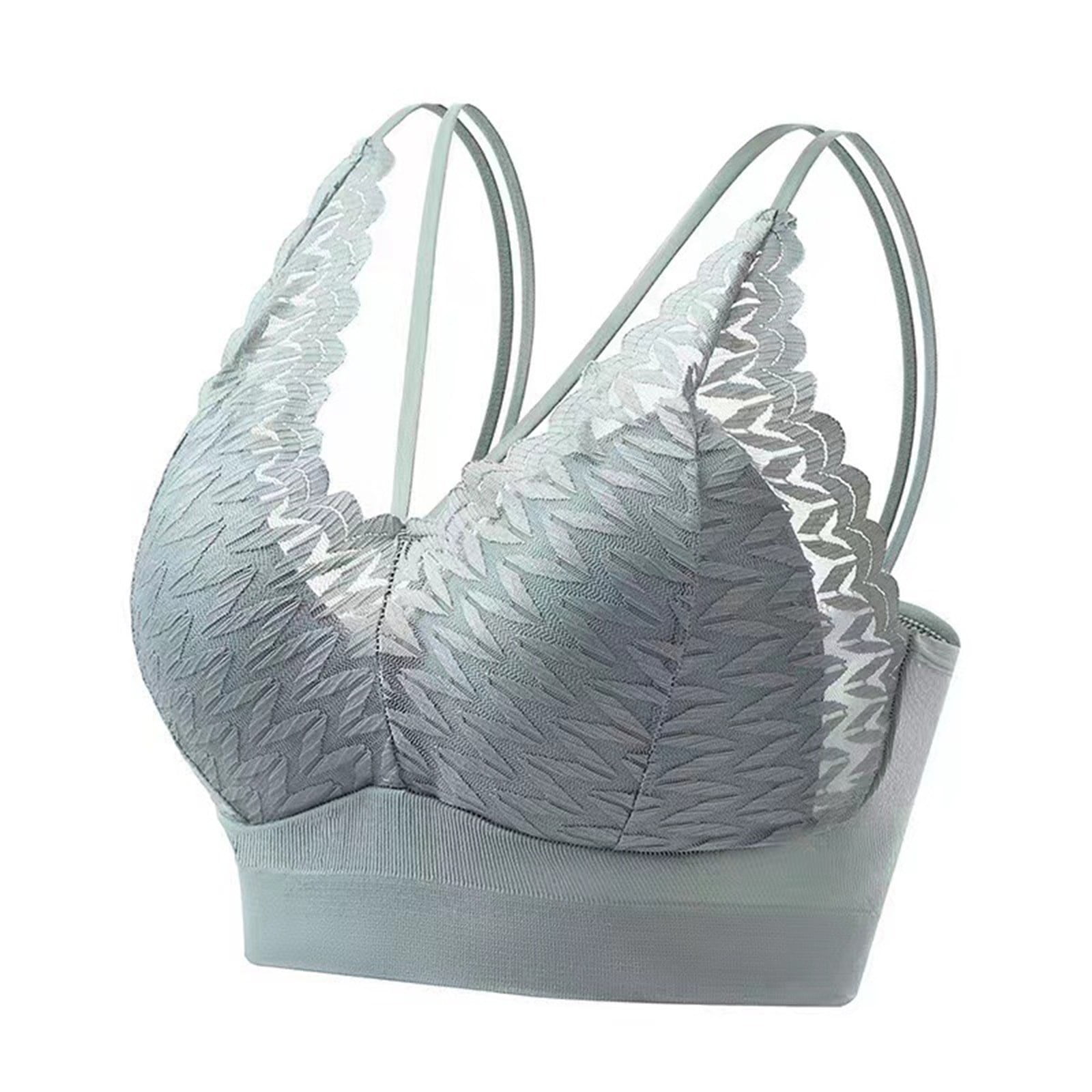 Womens Sports Bras Plus Size Back-Smoothing Bra Feature V-Neck Bralette ...