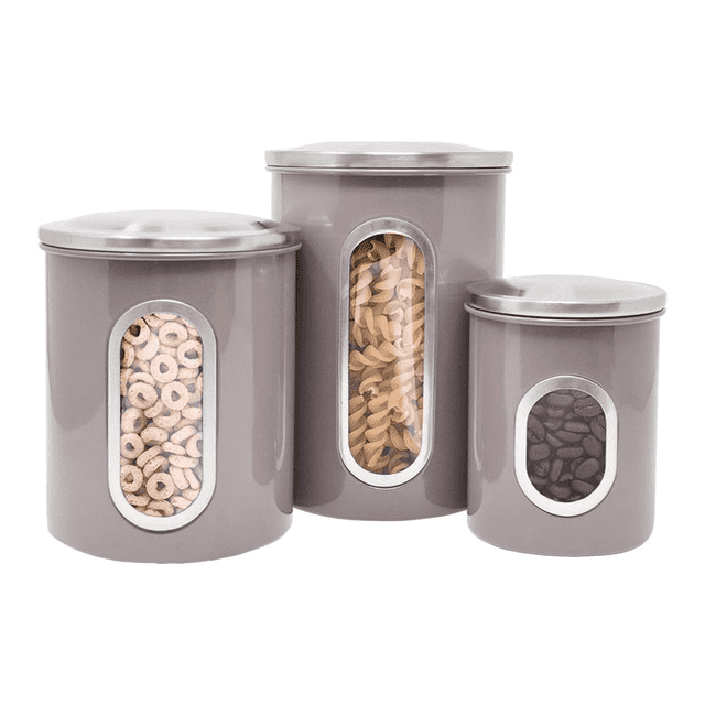 Malmo Canisters Set, 3 Piece Food Container for Kitchen Counter Window ...