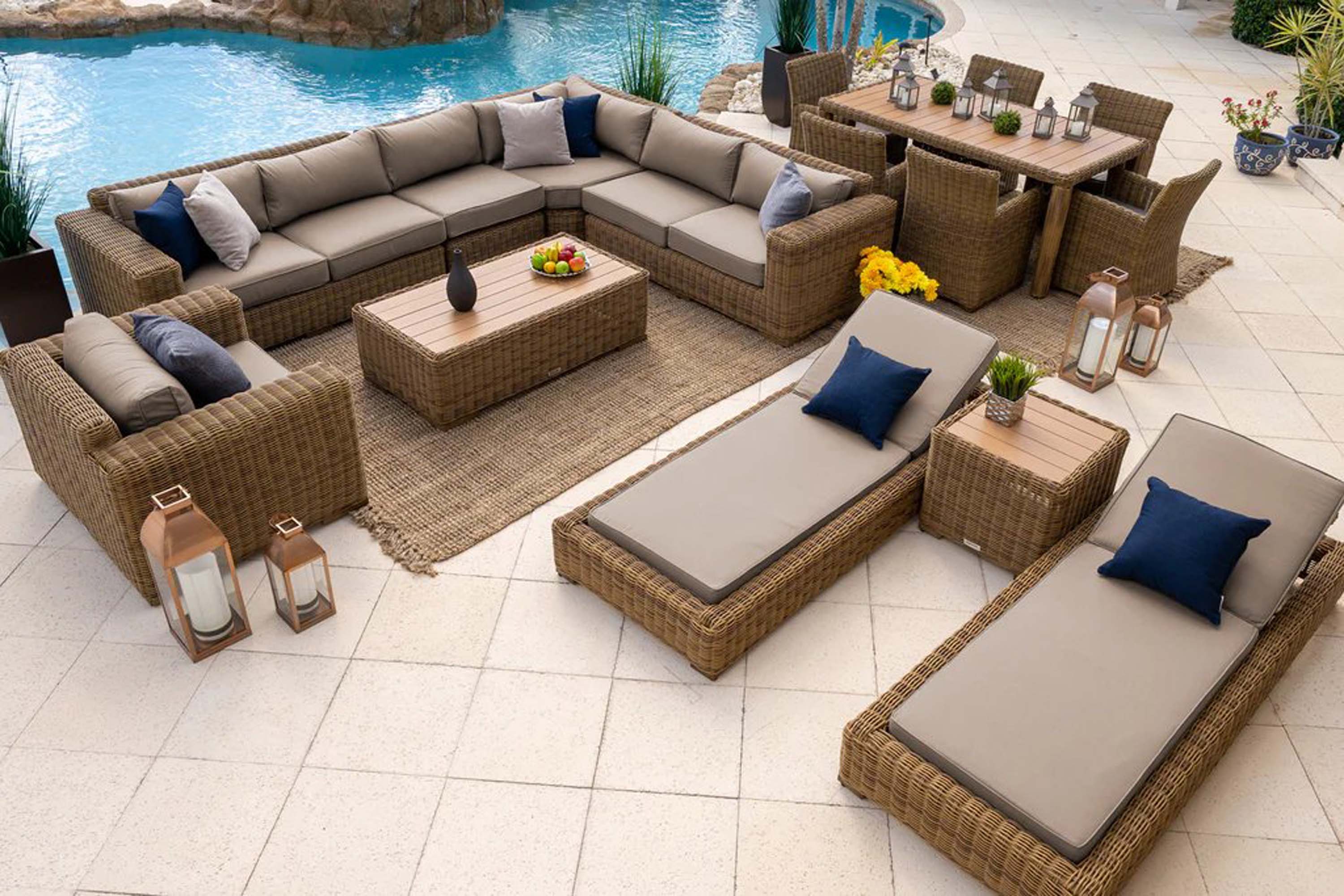 Malmo Combination Furniture for Outdoor – Wicker Patio Furniture Set ...