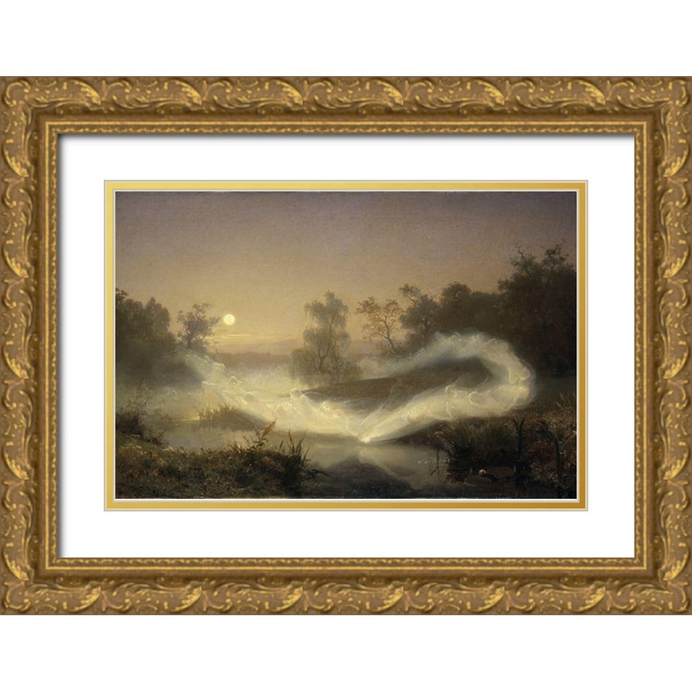 Malmstrom, August 14x11 Gold Ornate Wood Framed with Double Matting ...