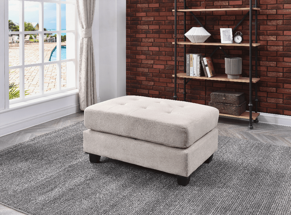 Malone G631-O Ottoman - Vanilla | Small Space Solution with Comfort ...