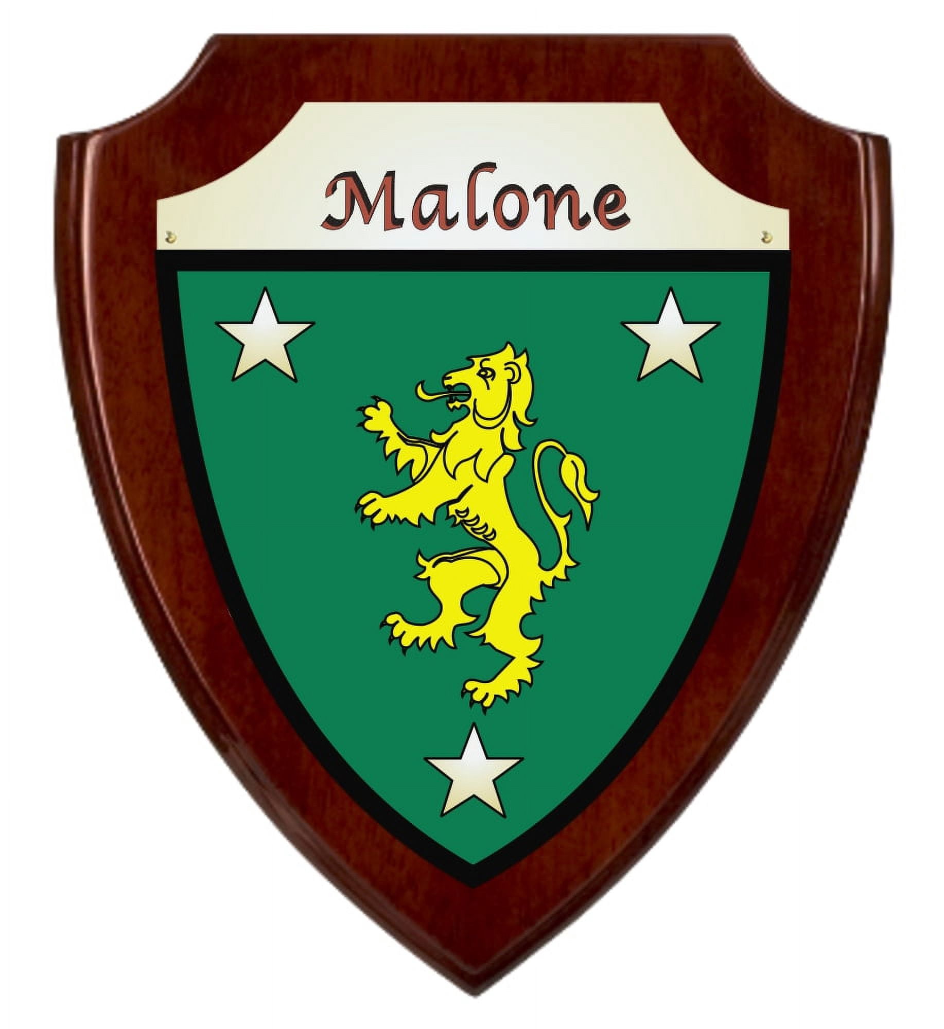 Malone Irish Coat of Arms Shield Plaque - Rosewood Finish - Walmart.com