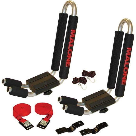 Malone J-Pro 2 J-Style Universal Car Rack Kayak Carrier with Bow and ...