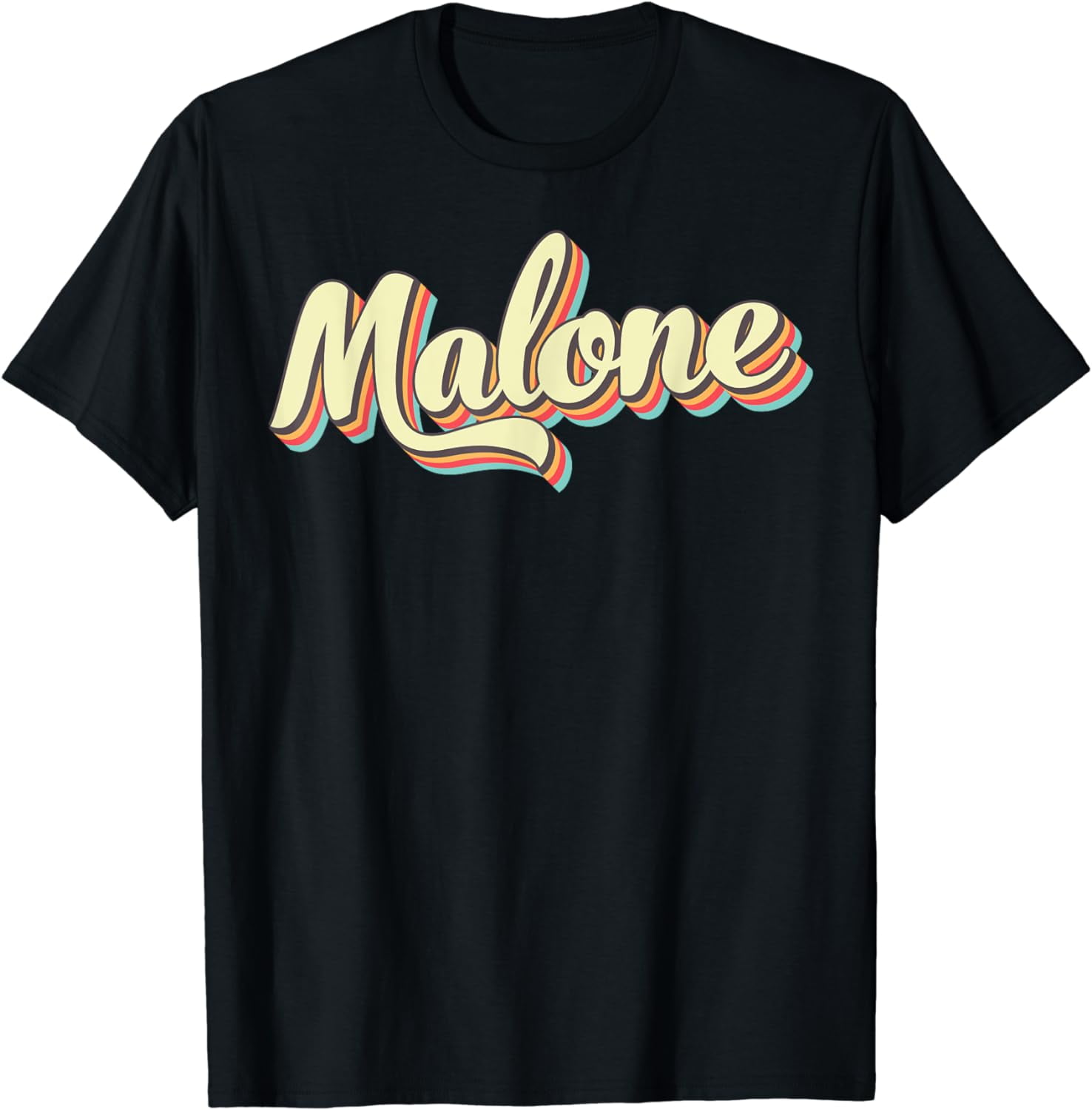 Malone TShirt Retro Art Baseball Font Vintage T-Shirt - Walmart.com