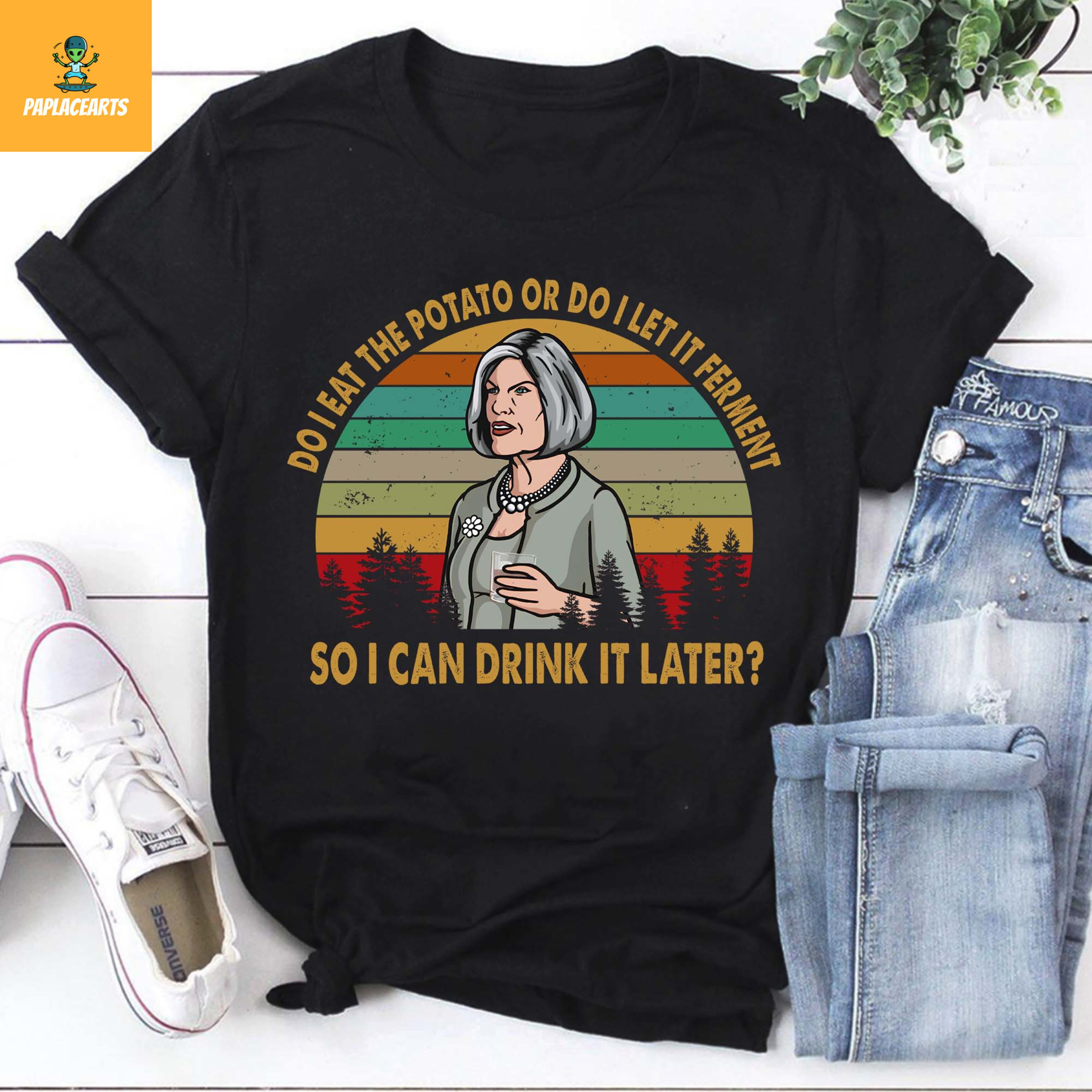 Malory Archer Meme Quote Shirt, Do I Eat The Potato Shirt, Funny Quote ...