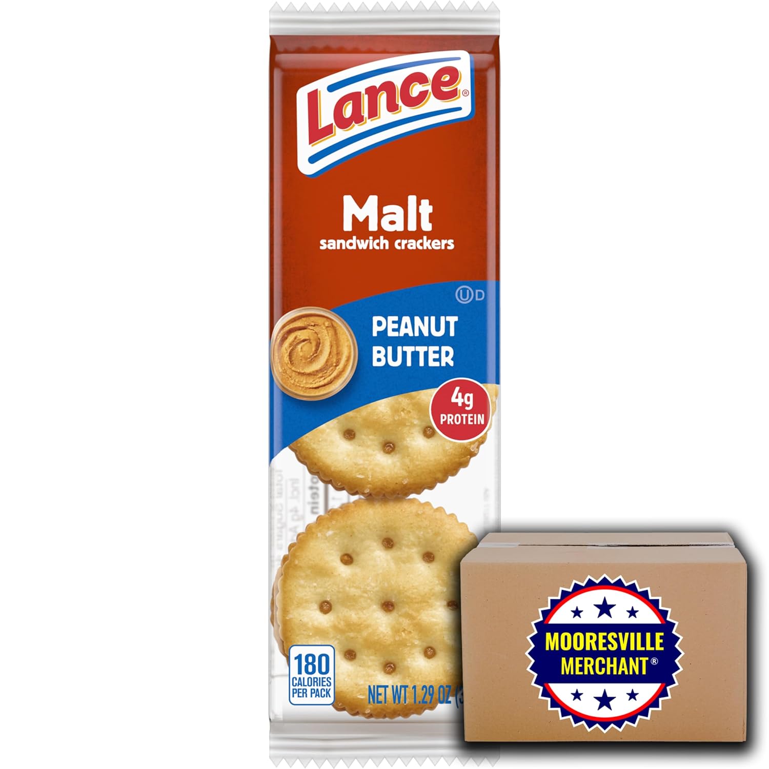 Malt Butter Sandwich Crackers, 1.29 Oz, 48 Packs With Decal - Walmart.com