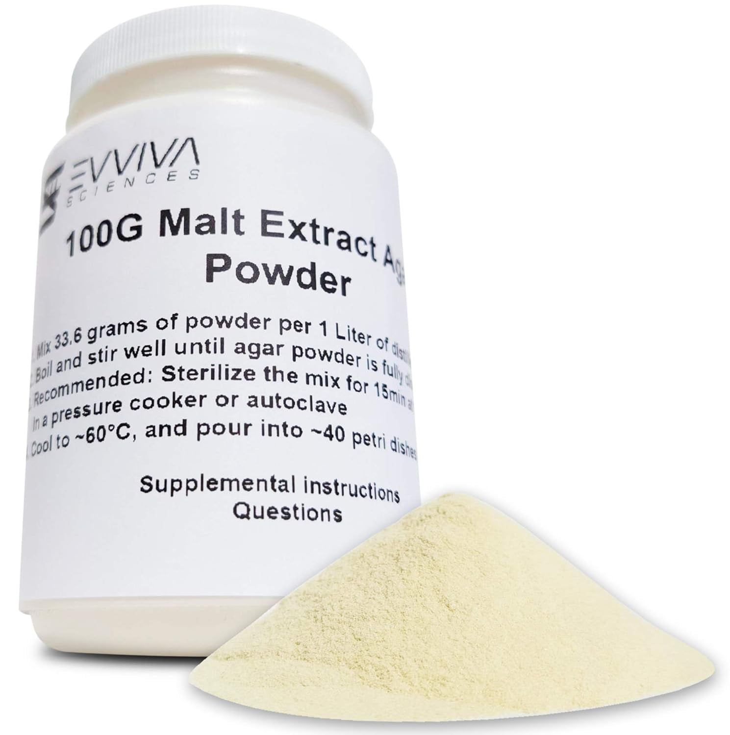 Malt Extract Agar Powder 100g by Evviva Sciences, Can Make Over 100 ...