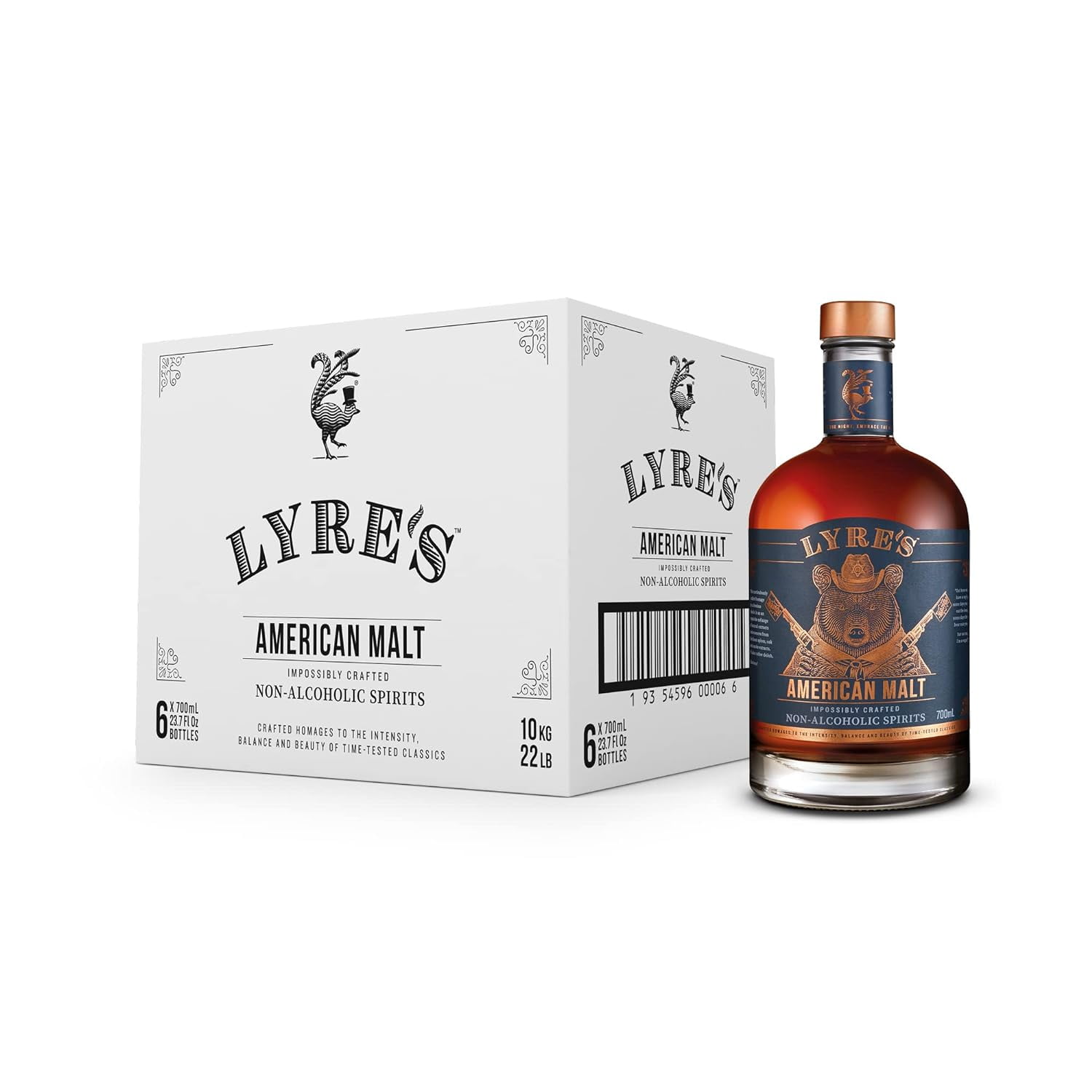 Malt - Non-Alcoholic Spirit, Case of 6, Bourbon , Premium, 23.7 Fl Oz x ...