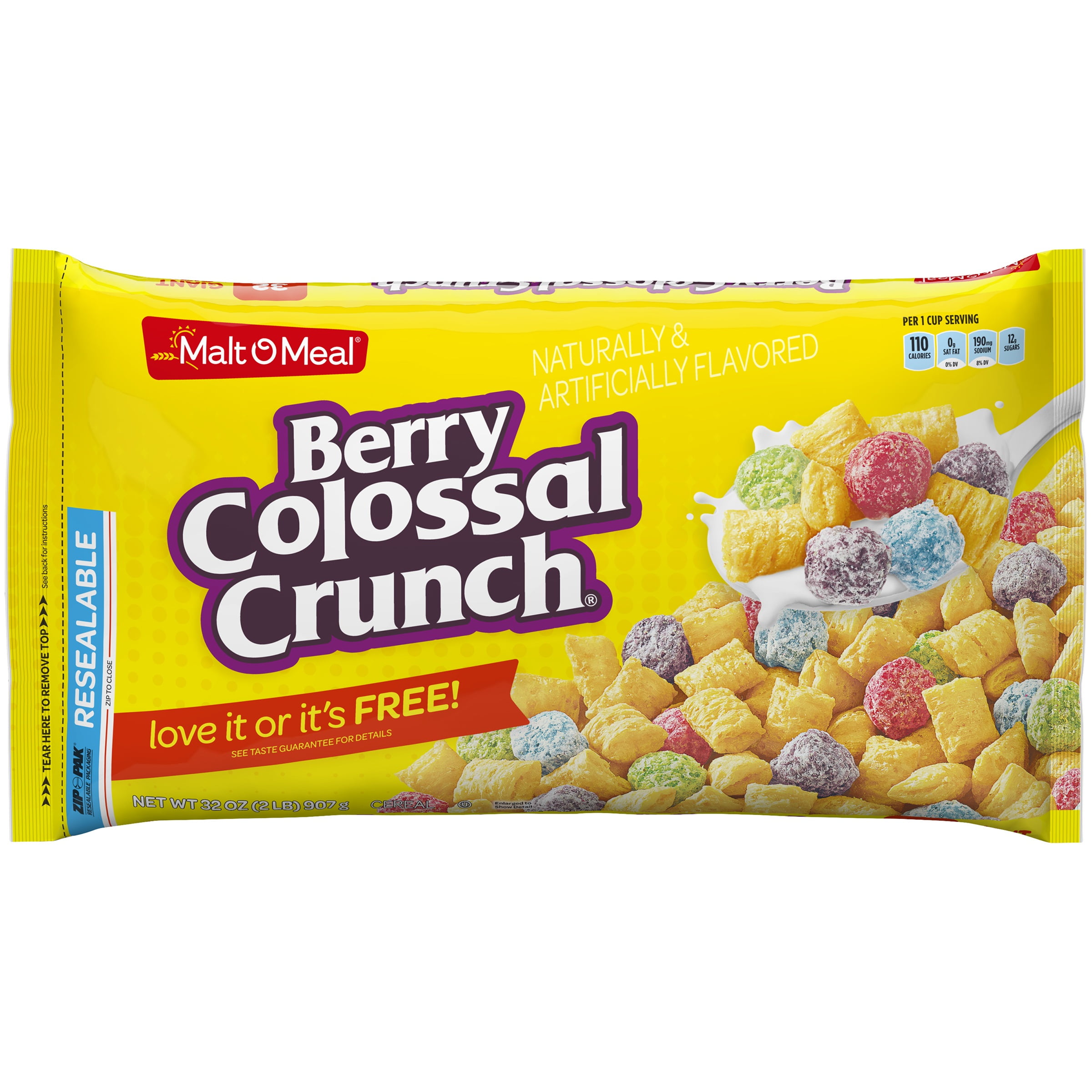Malt O Meal Berry Colossal Crunch Cereal Giant Size, 32 oz - Walmart.com