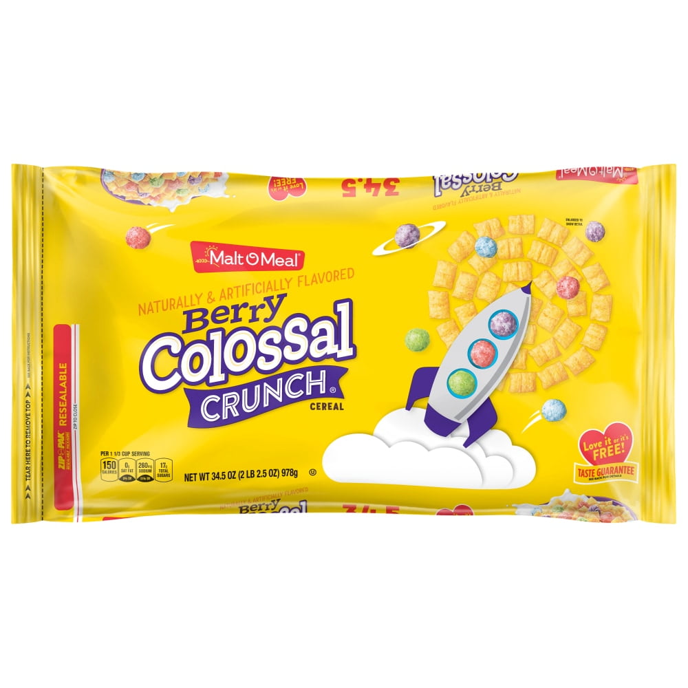 Malt-O-Meal Berry Colossal Crunch Family Size Bag Cereal - Walmart.com