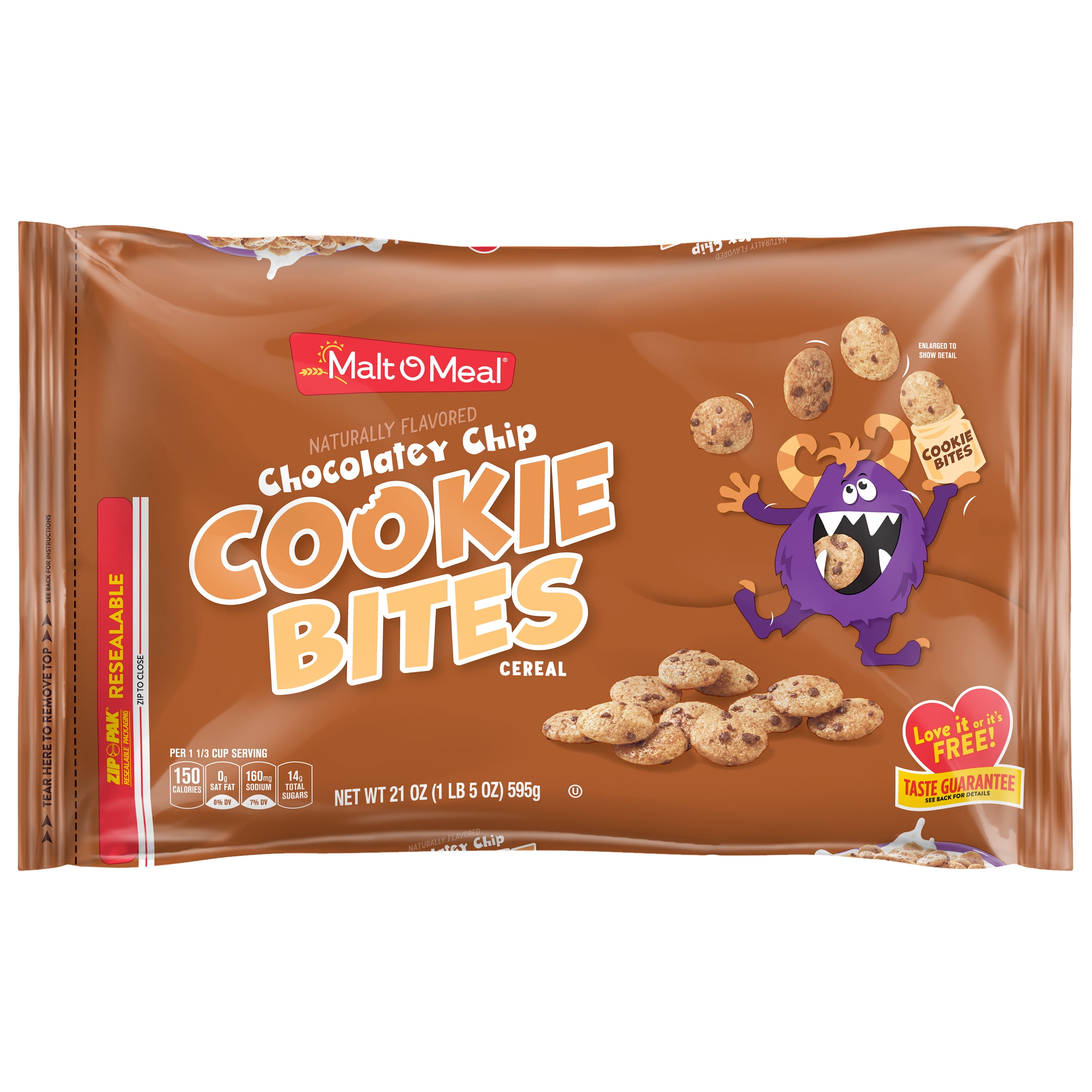 Malt-O-Meal Chocolatey Chip Cookie Bites Breakfast Cereal, Family Size ...