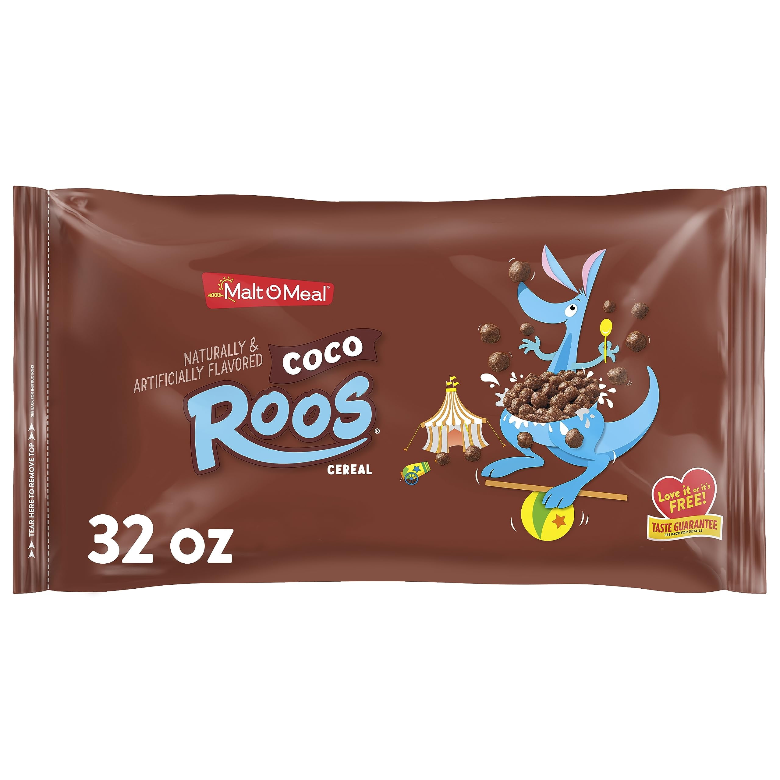 Malt-O-Meal Coco Roos Breakfast MMF7 Cereal, Crunchy Chocolate Puff ...