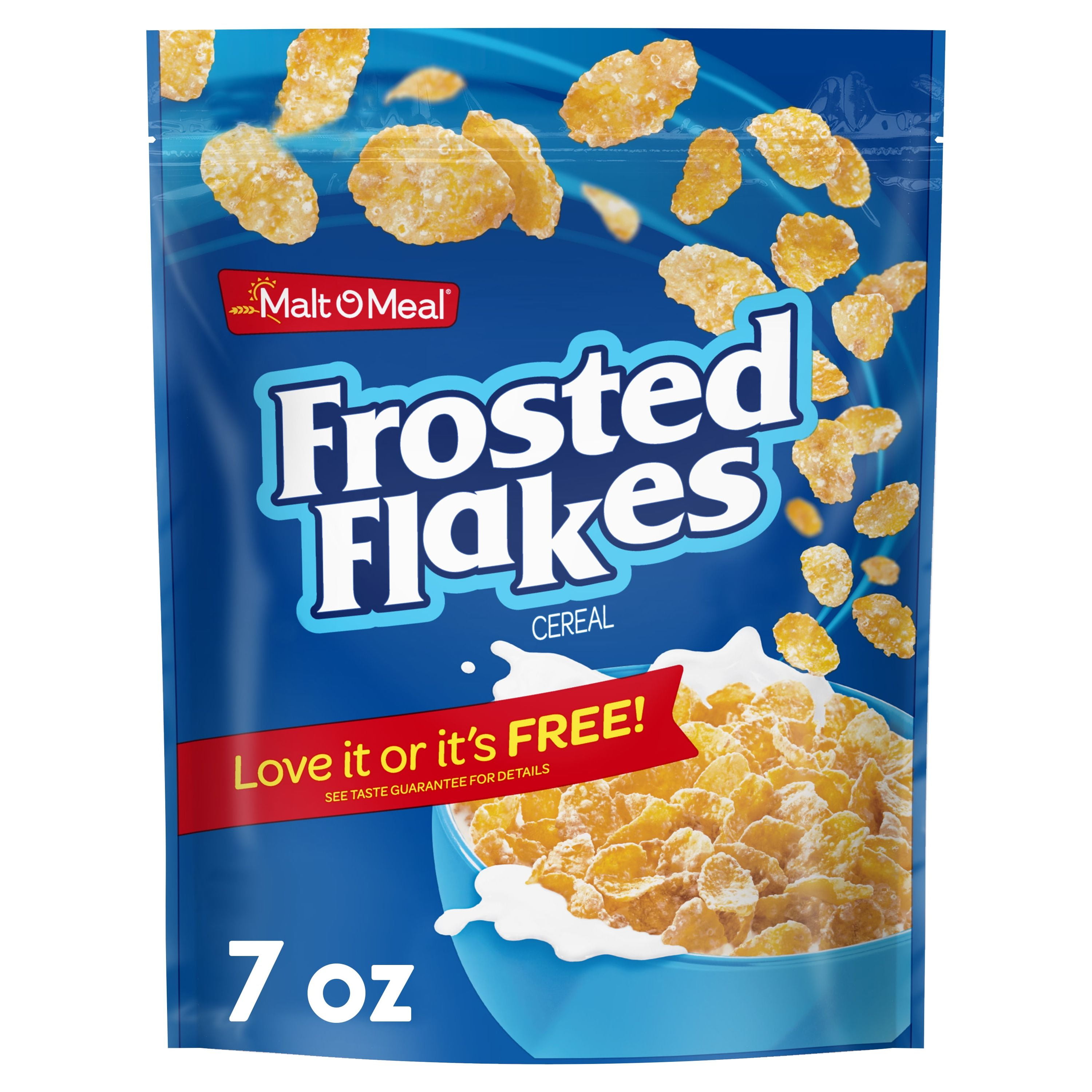 Malt-O-Meal Frosted Flakes Cereal, Frosty Flakes Breakfast Cereal, 7 OZ ...
