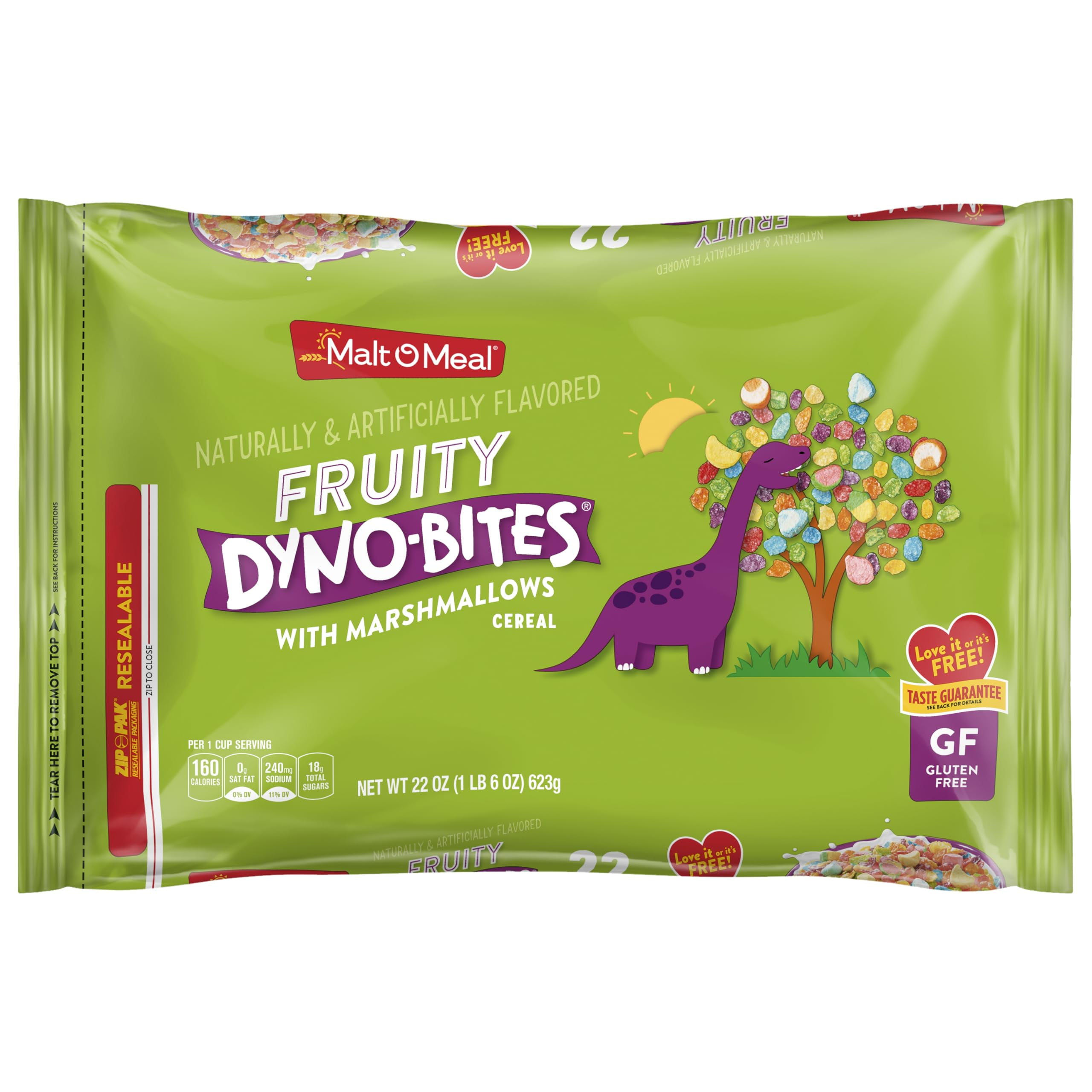 Malt-O-Meal Fruity Dyno Bites IFF17 Cereal with Marshmallows, Gluten ...