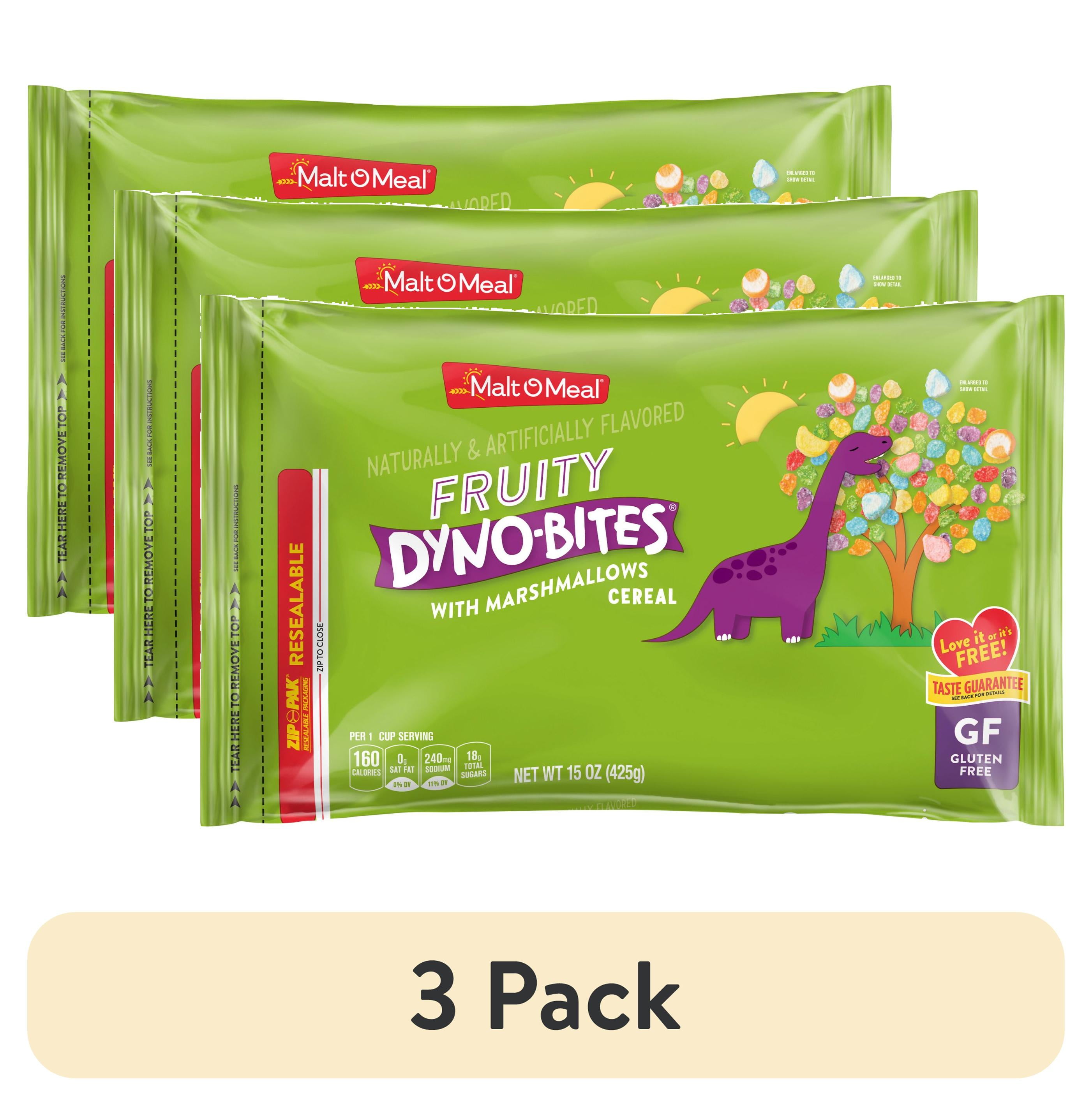 (3 pack) Malt-O-Meal, Crunchy Fruity Dyno-Bites with Marshmallows ...