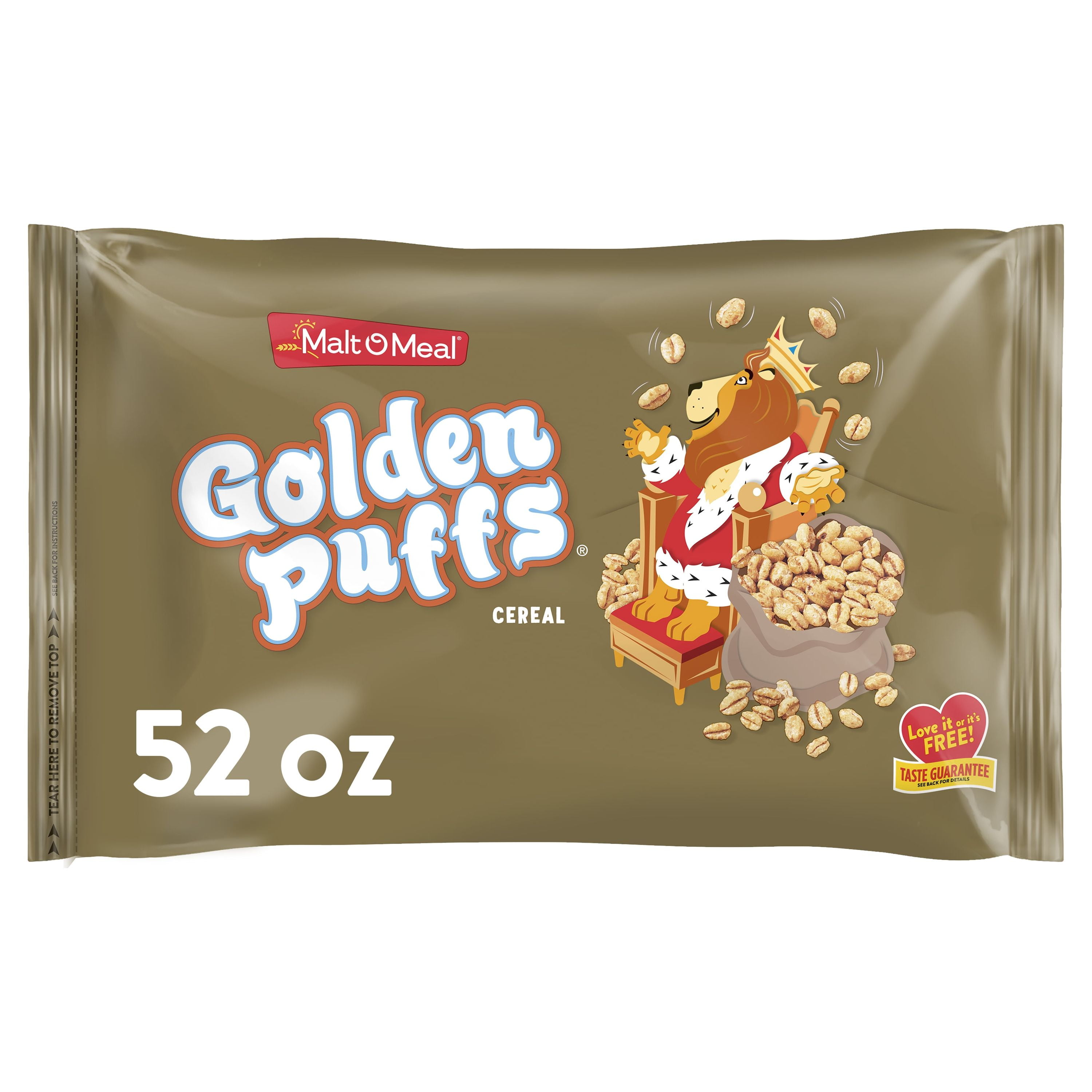 Malt-O-Meal Golden Puffs Cereal, 52 OZ Bag for Breakroom - Walmart ...