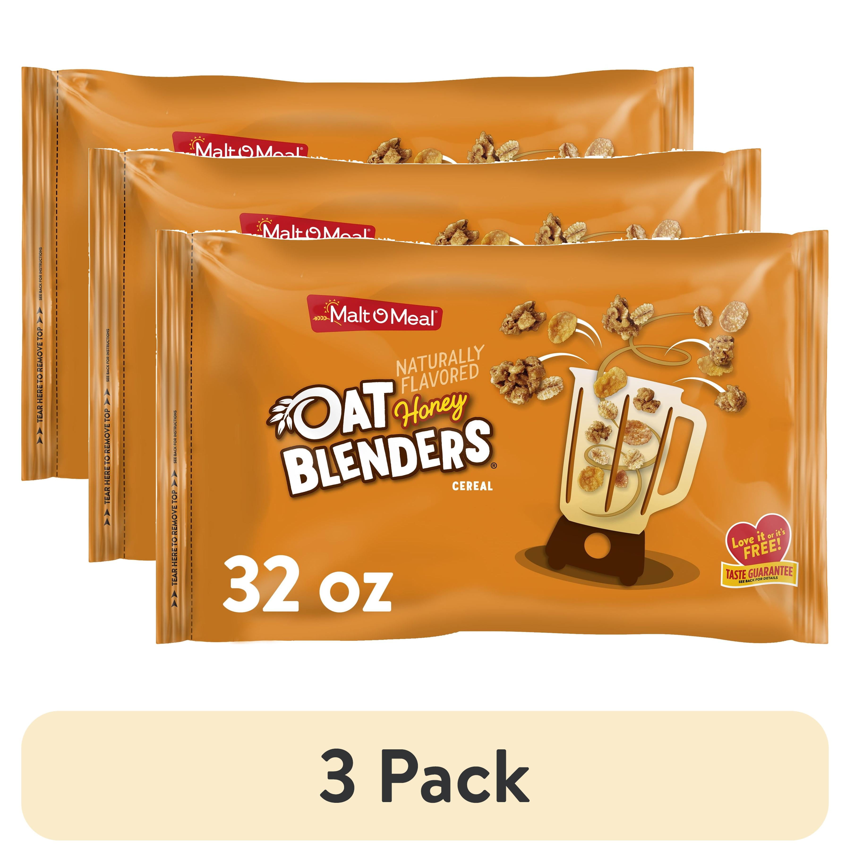 (3 pack) Malt-O-Meal Honey & Oat Blenders®, Kids Cereal, Family Size ...