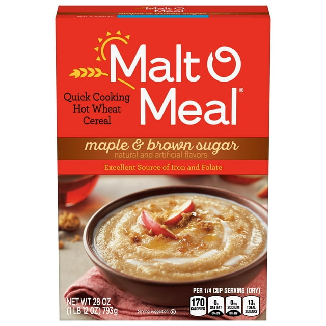 Malt-O-Meal® Instant Breakfast Maple & Brown Sugar Hot Wheat Cereal 28 ...