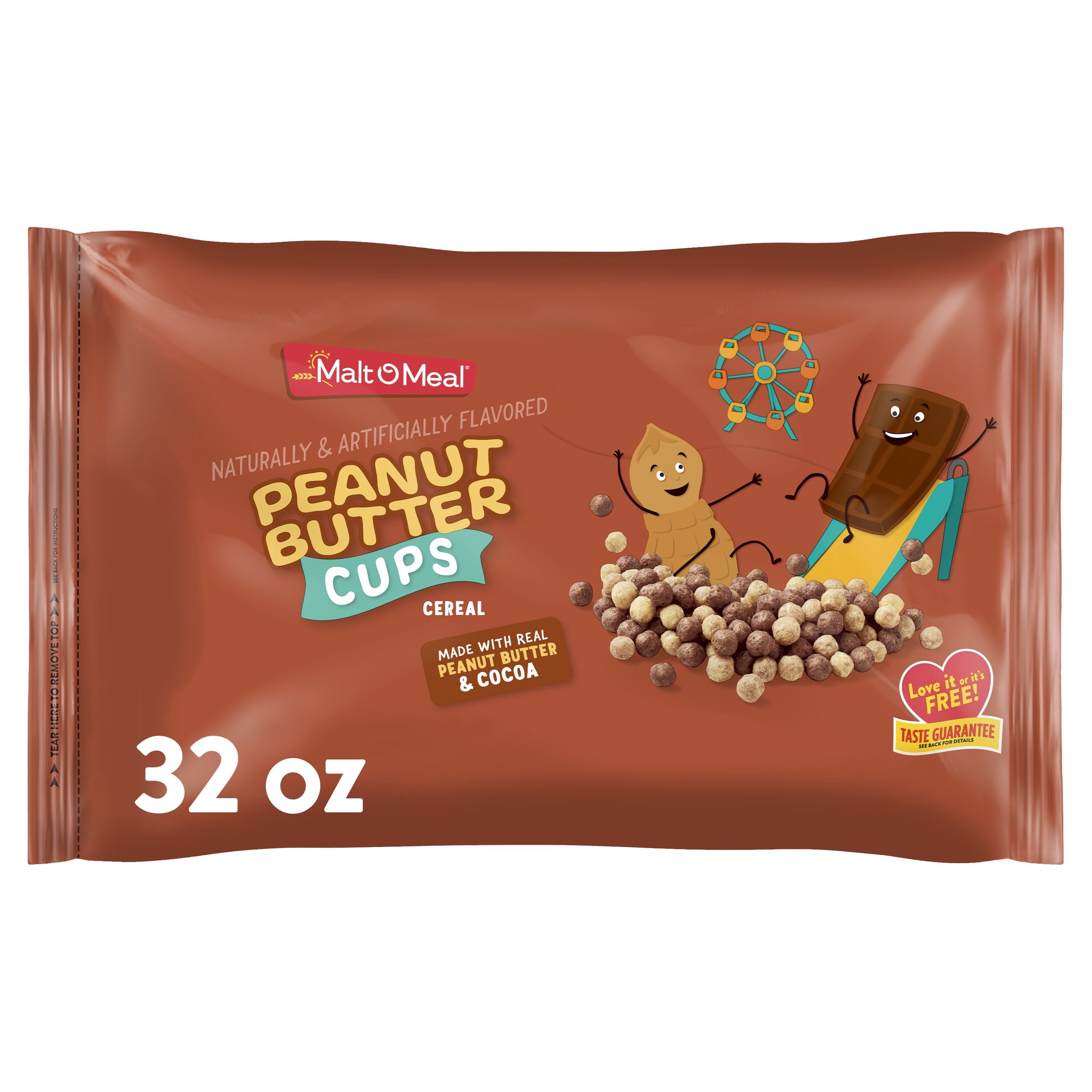 Malt-O-Meal Peanut Butter Cups Breakfast Cereal, Chocolate Peanut ...