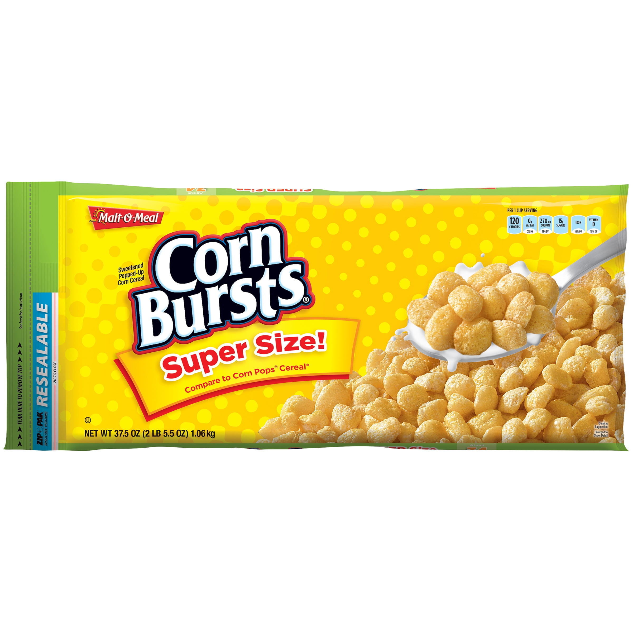 Malt-o Meal Corn Bursts 37.5oz - Walmart.com