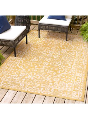 Outdoor Rugs in Patio & Outdoor Decor | Yellow - Walmart.com