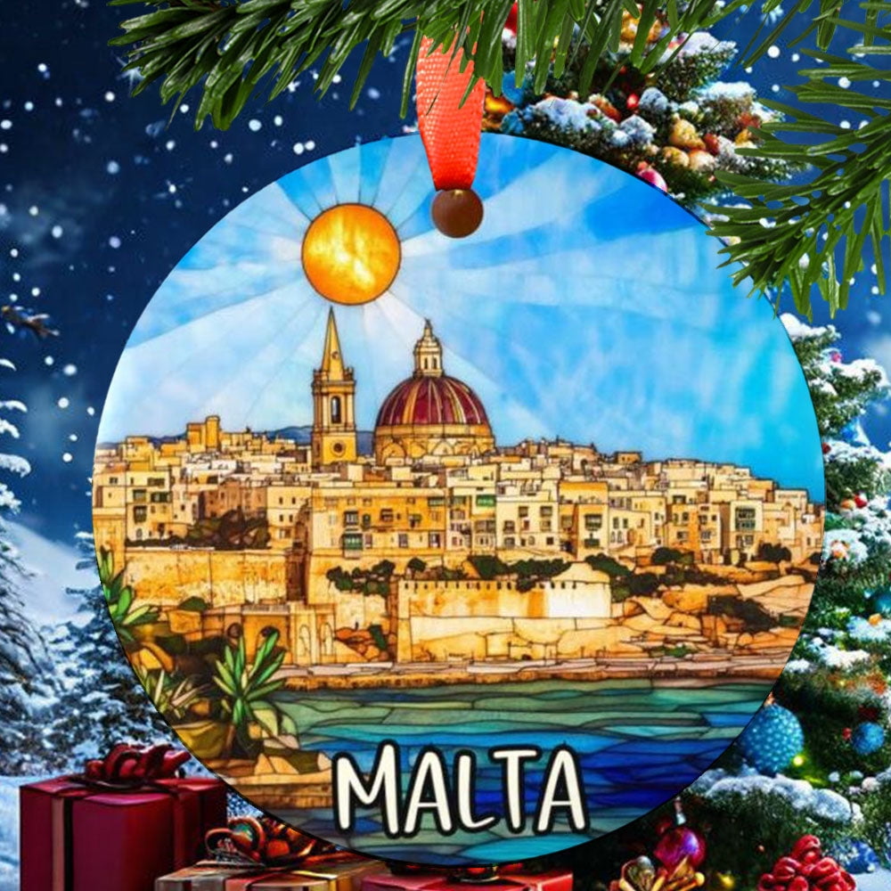 Malta Christmas Ornament, Ceramic, Acrylic - Pacific Islands Travel ...