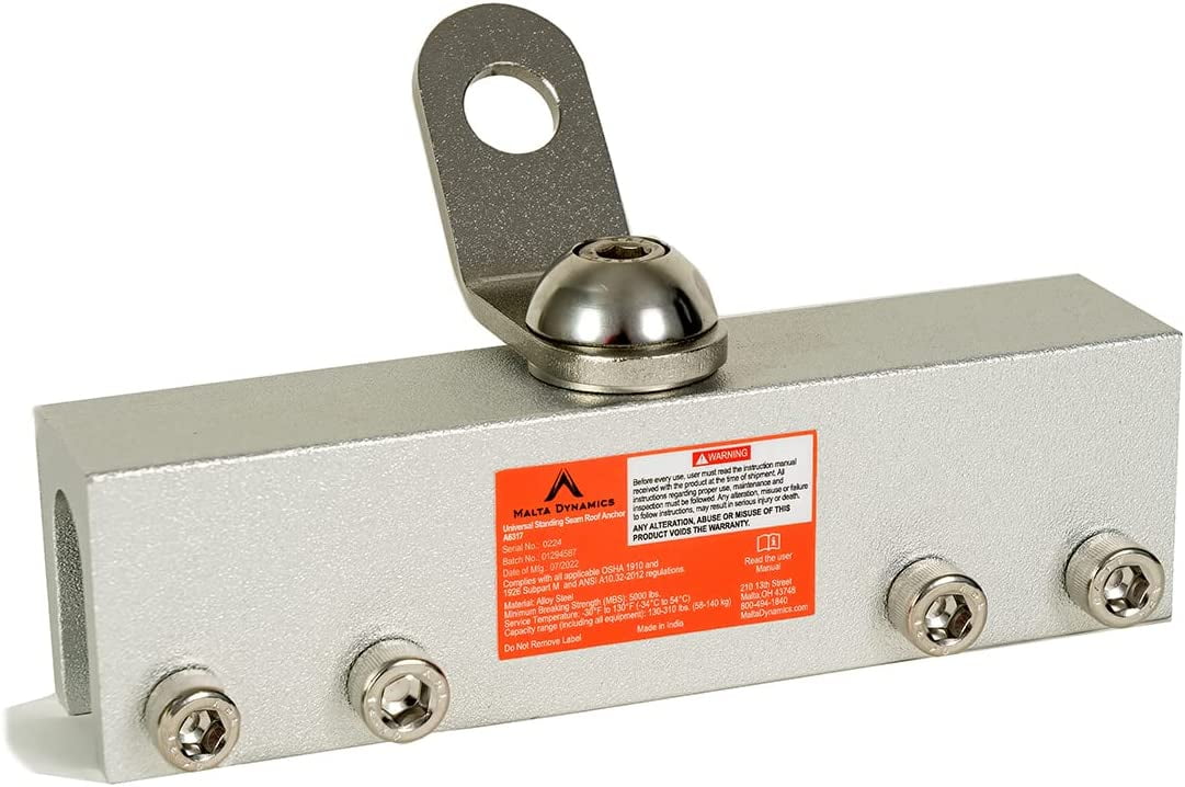 Malta Dynamics Fall Protection Roof Anchor – Stainless Steel Roof Clamp ...