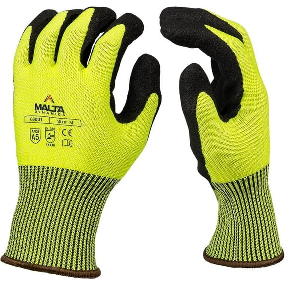 Malta Dynamics Safety Work Protective Gloves – Mens Work Gloves with ...