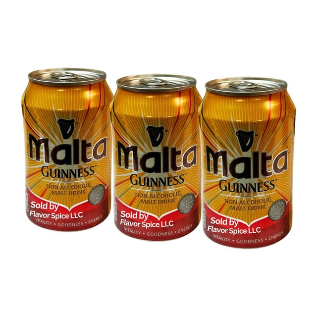 Malta Guinness ( Non Alcoholic Drink ) Pack of 3 CANS - Walmart.com