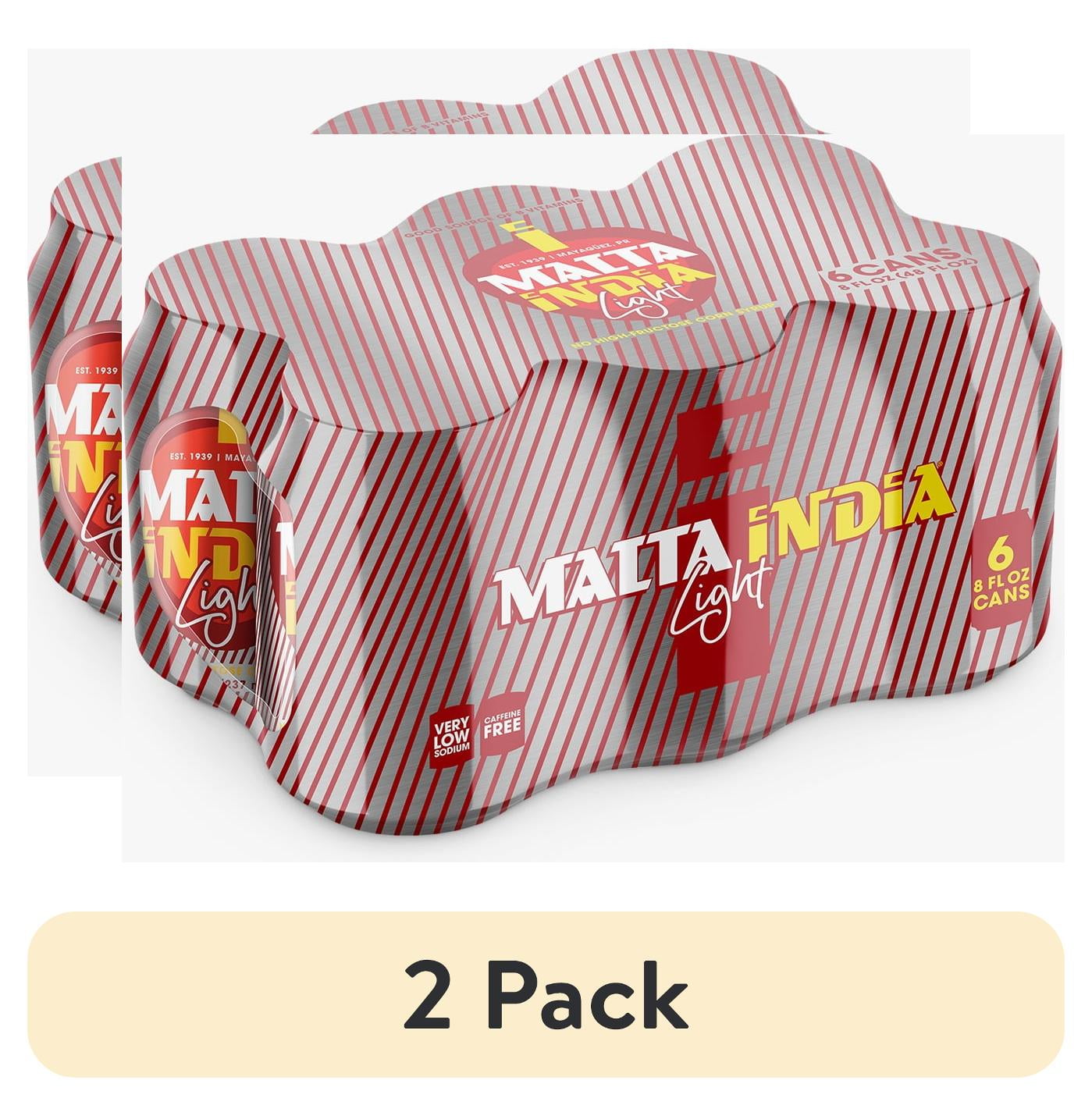 (2 pack) Malta India Light Malt Beverage 6 Pack 8 fl oz Aluminum Can ...