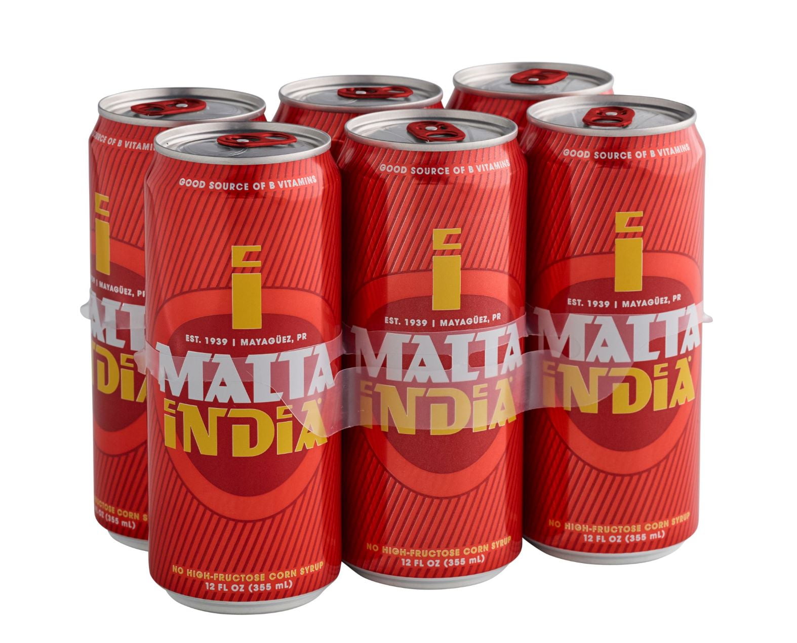 Malta India Malt Beverage, 6 Pack, 12 fl oz Aluminum Cans, Refreshing ...
