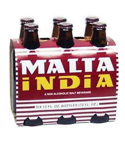 Malta India Malt Beverage 6 Pack 12 fl oz Glass Bottles - Classic ...