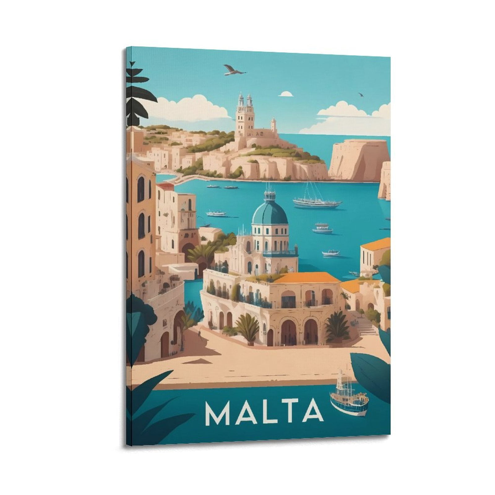 Malta Poster Wall Art Canvas Aesthetic Music And Movies Decorative ...
