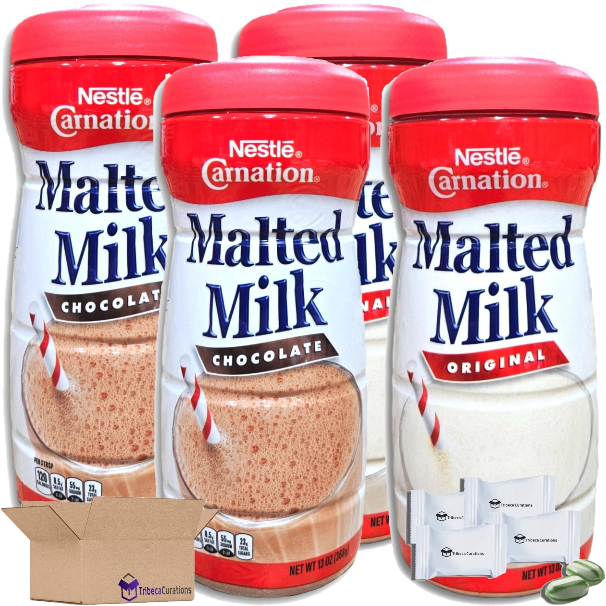 Malted Milk Powder Mix Combo Pack Chocolate & Original | 13 Ounce ...