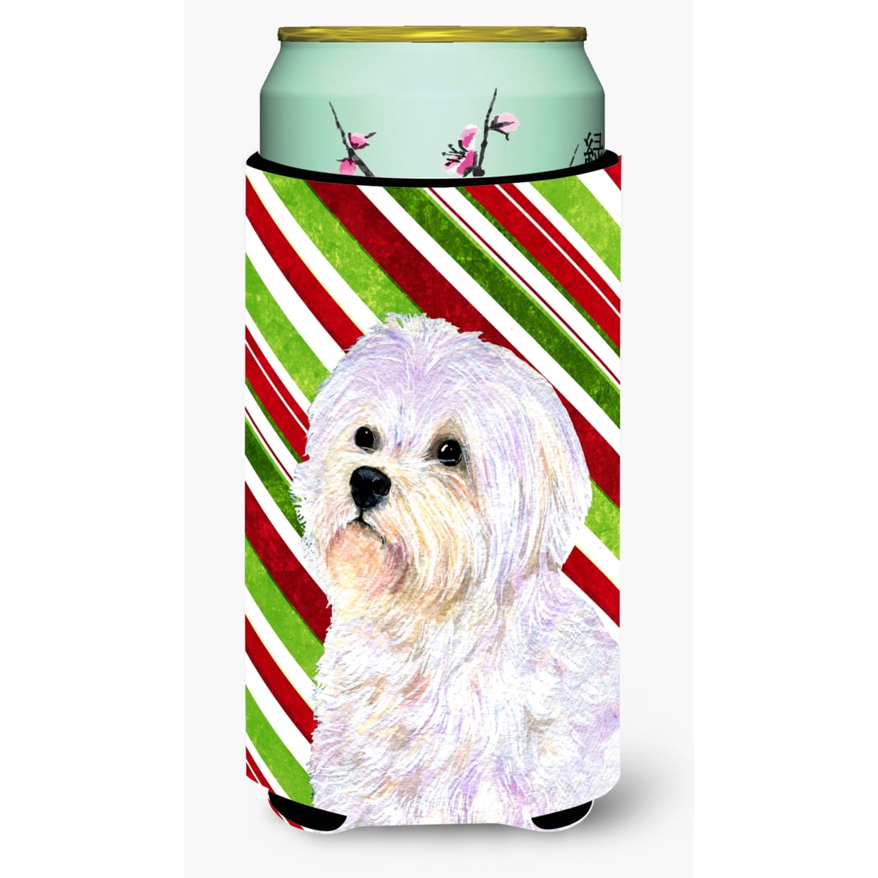 Maltese Candy Cane Holiday Christmas Tall Boy Hugger - Walmart.com